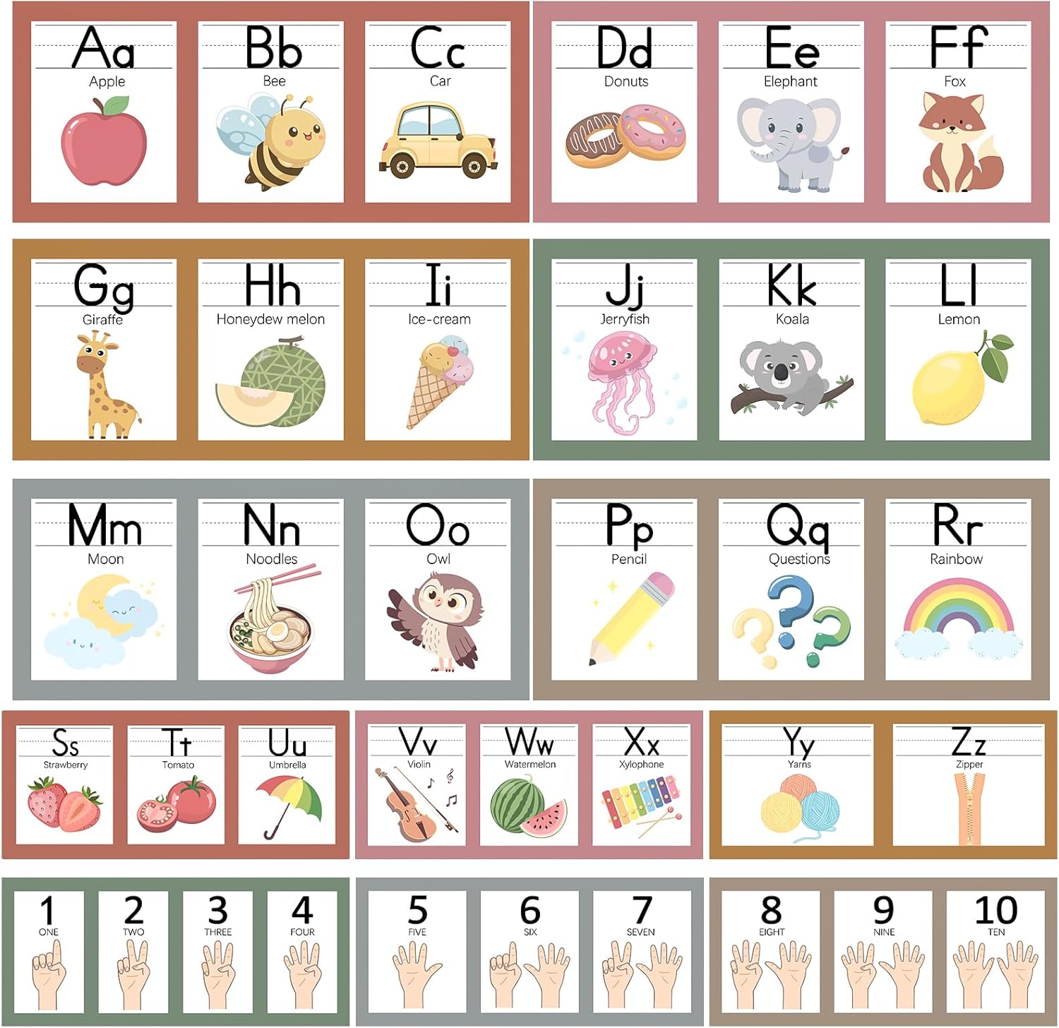Amazon.com: COCHIE Boho Alphabet for Classroom Wall Decorations ...