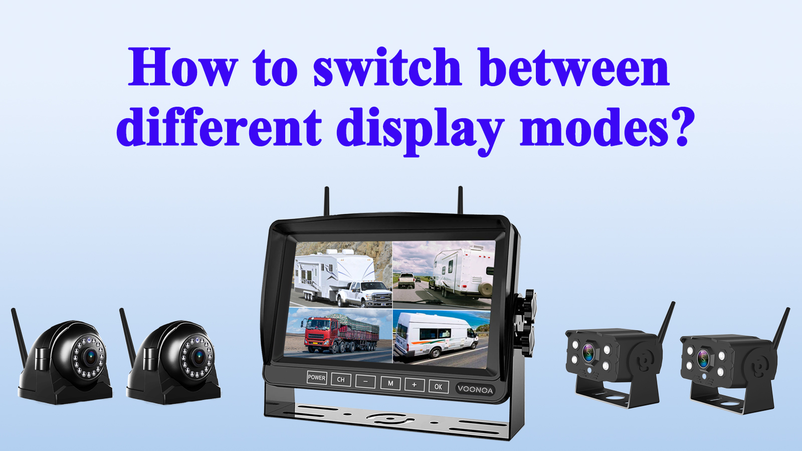 Watch VOONOA wireless RV camera system with multiple display modes on ...
