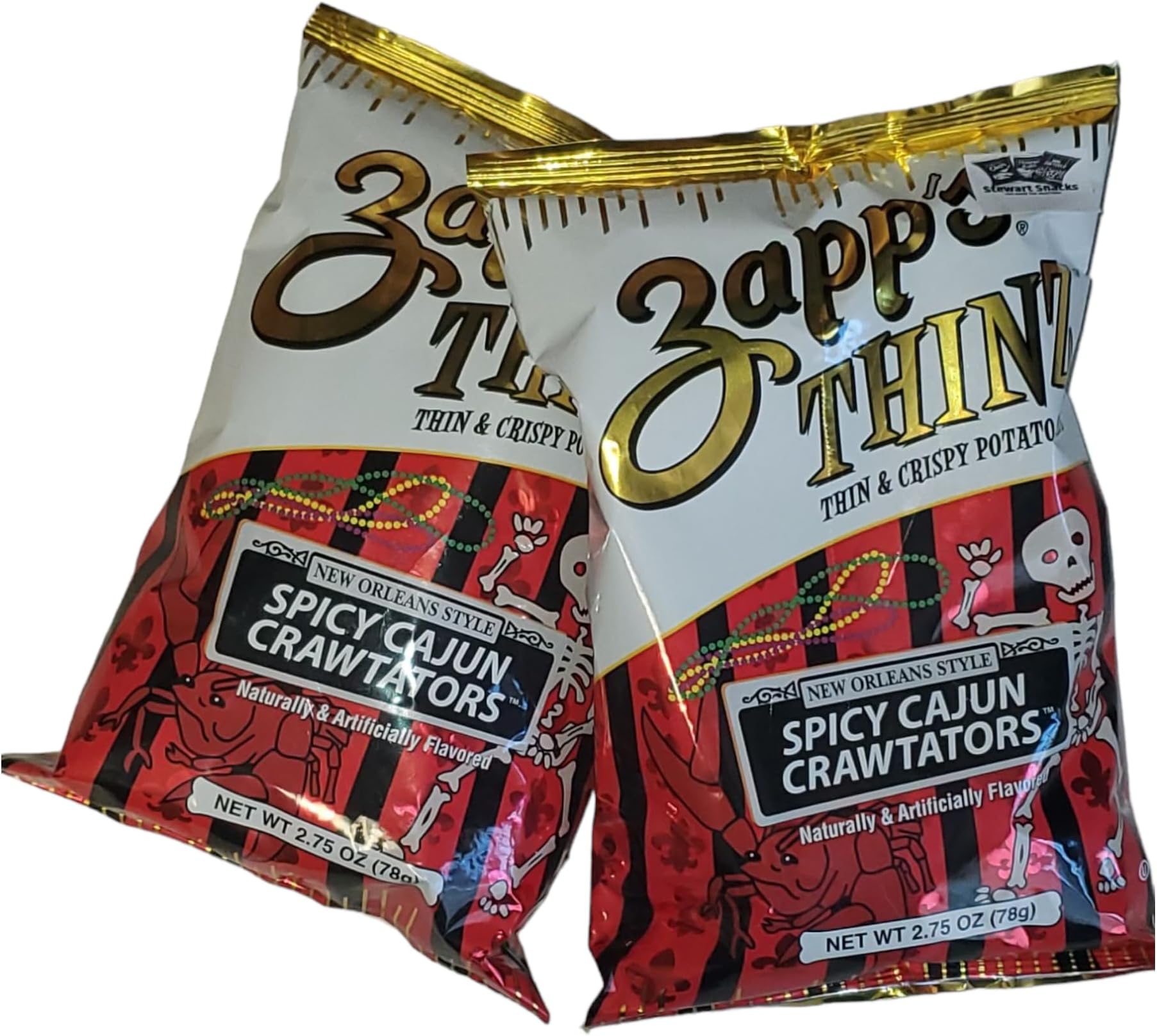 Amazon.com: Zapp's Thinz Spicy Cajun Crawtators 2.75oz/2pk