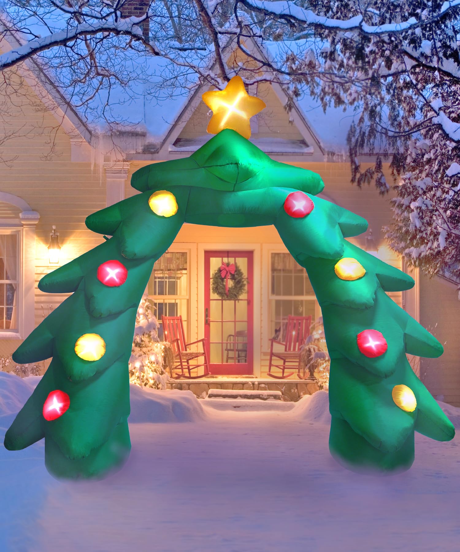 Amazon.com: Holidayana Christmas Inflatables 9.5ft Christmas Tree Arch ...