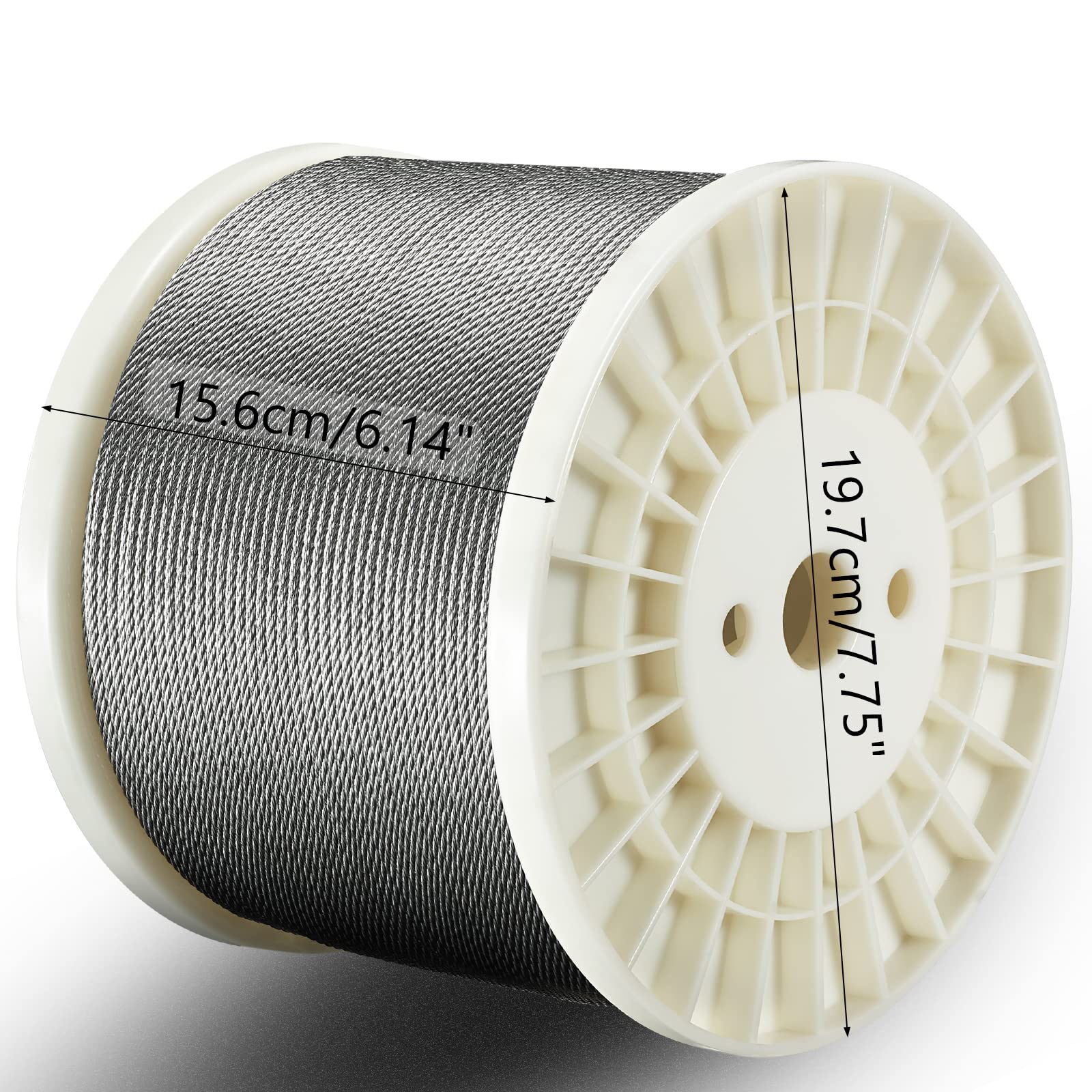 Snapklik.com : WAYSKA 1/8 T316 Stainless Steel Cable 1000FT, Wire Rope ...