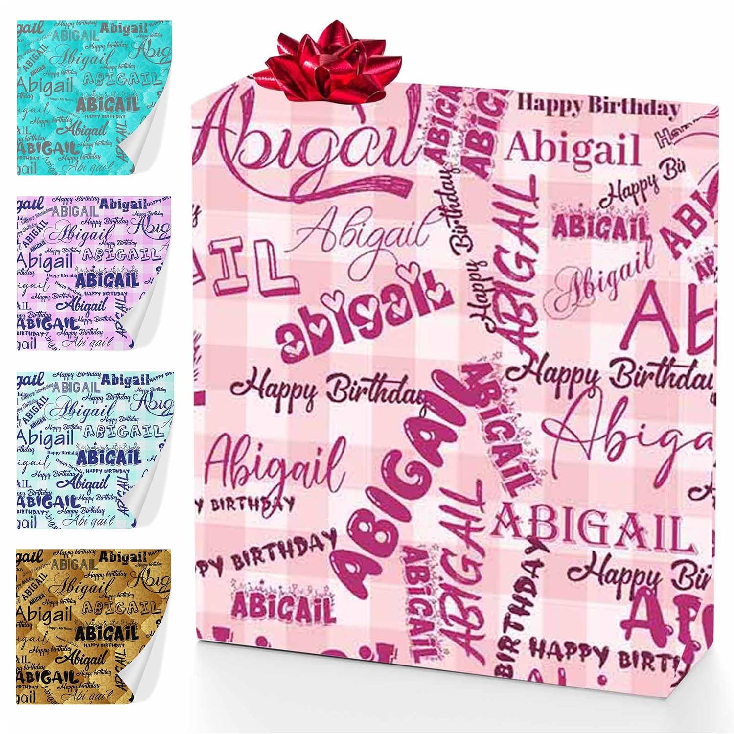 Amazon.com: MyPhotoPrint Personalized Name Birthday, Christmas Wrapping ...