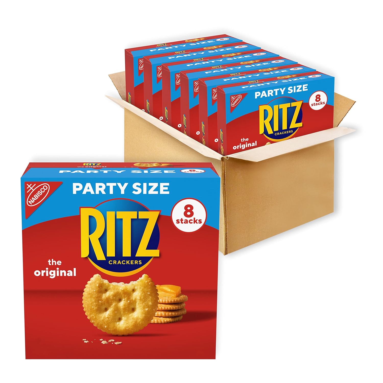 Amazon.com: RITZ Original Crackers, Party Size, 27.4 oz Boxes 8 stacks ...