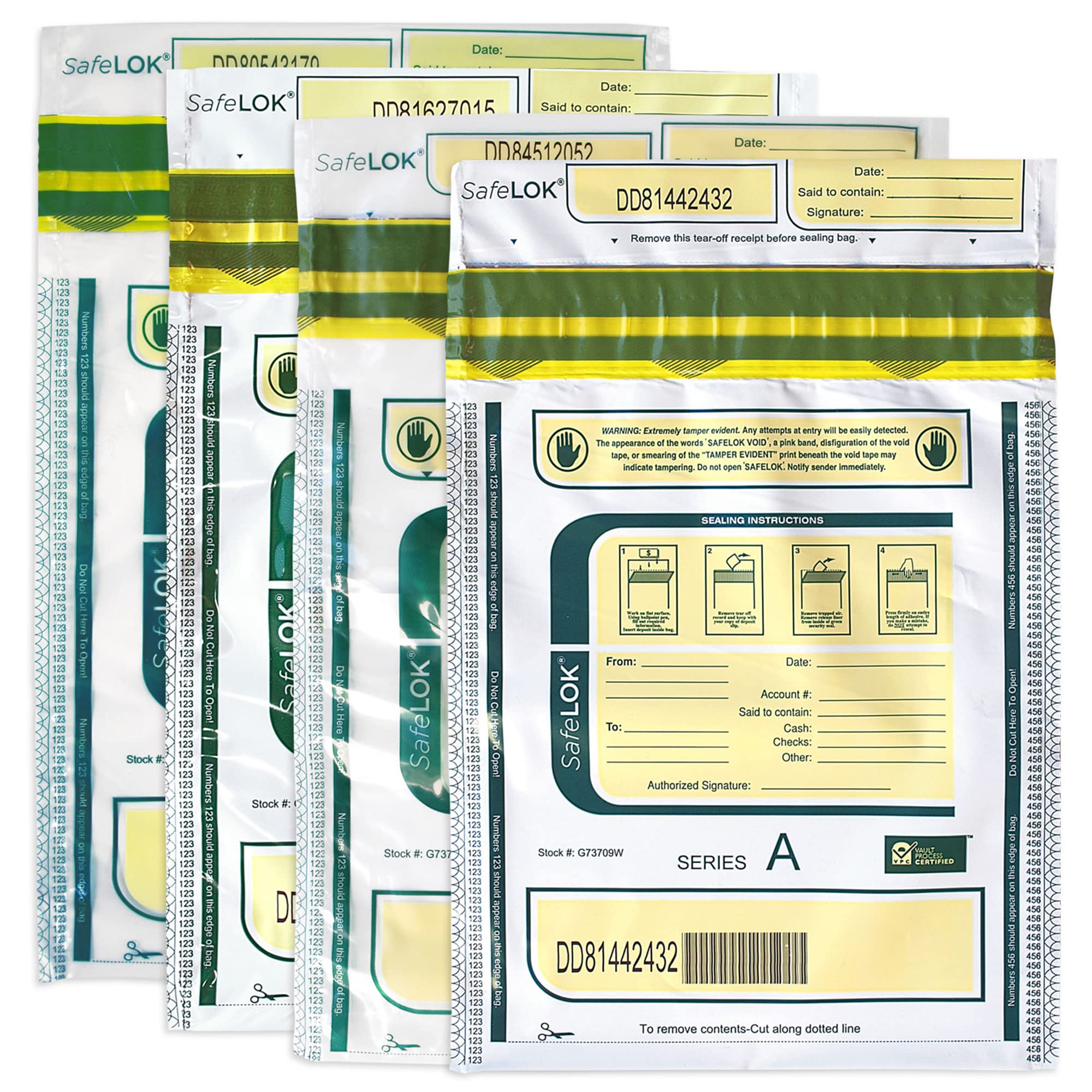 Amazon.com: ControlTek SafeLok 9" x 12" White with Pocket, 100 Bags ...