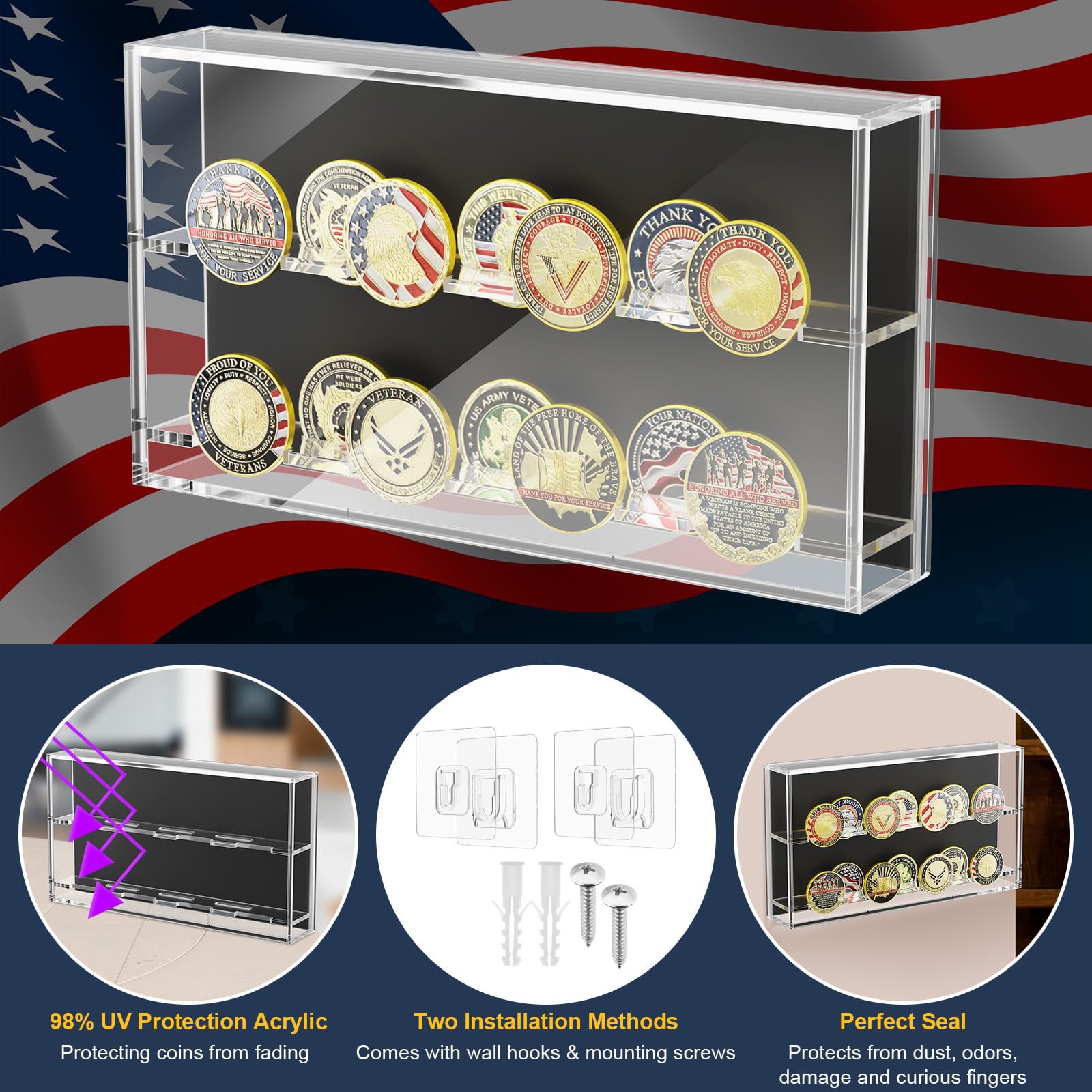 Snapklik.com : Acrylic Display Case For Challenge Coin, Military Coin ...