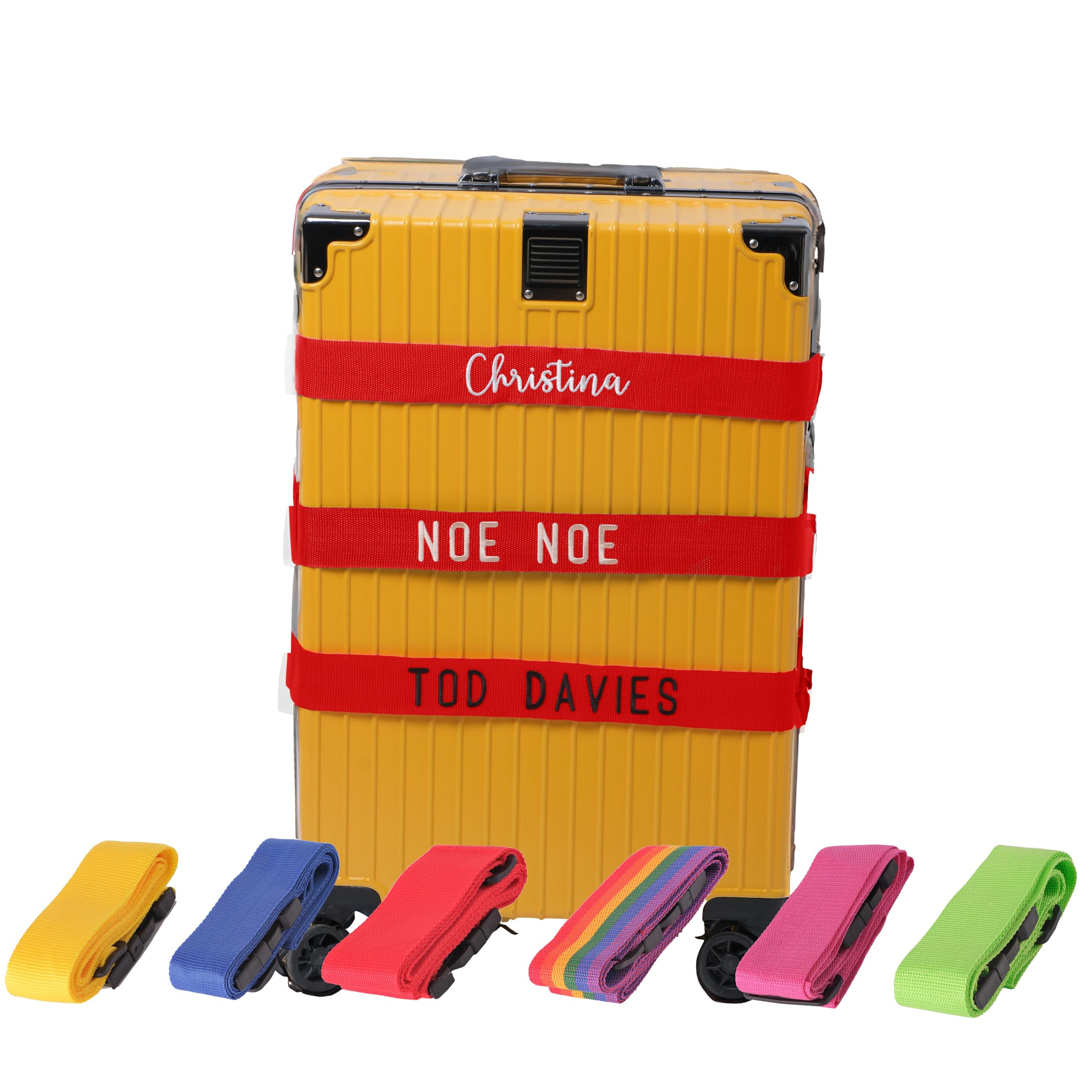 Amazon.com: Customized Embroidered Luggage Strap - Personalized Name ...