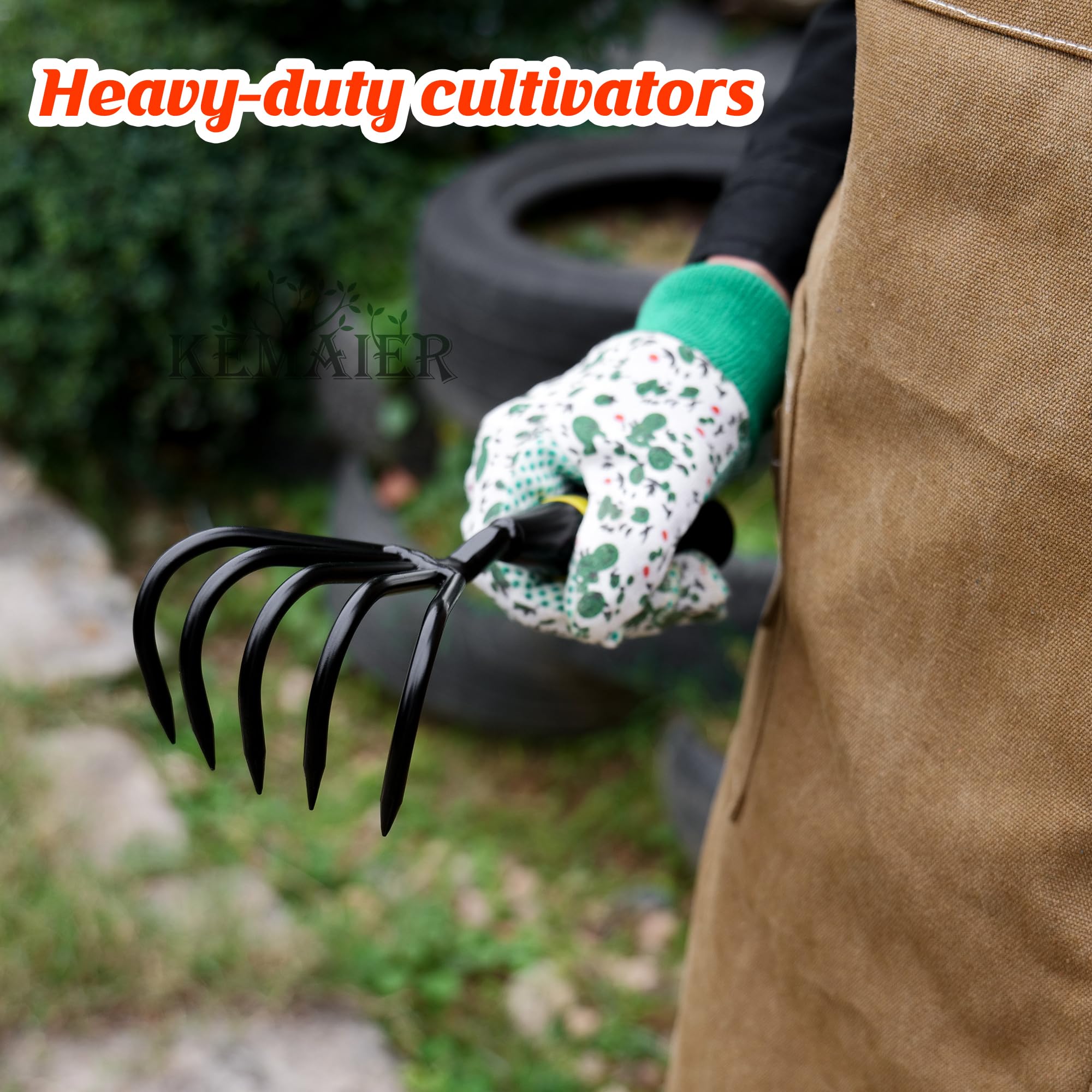 Snapklik.com : Garden Rake - Kemaier Stainless Steel Hand Cultivator ...