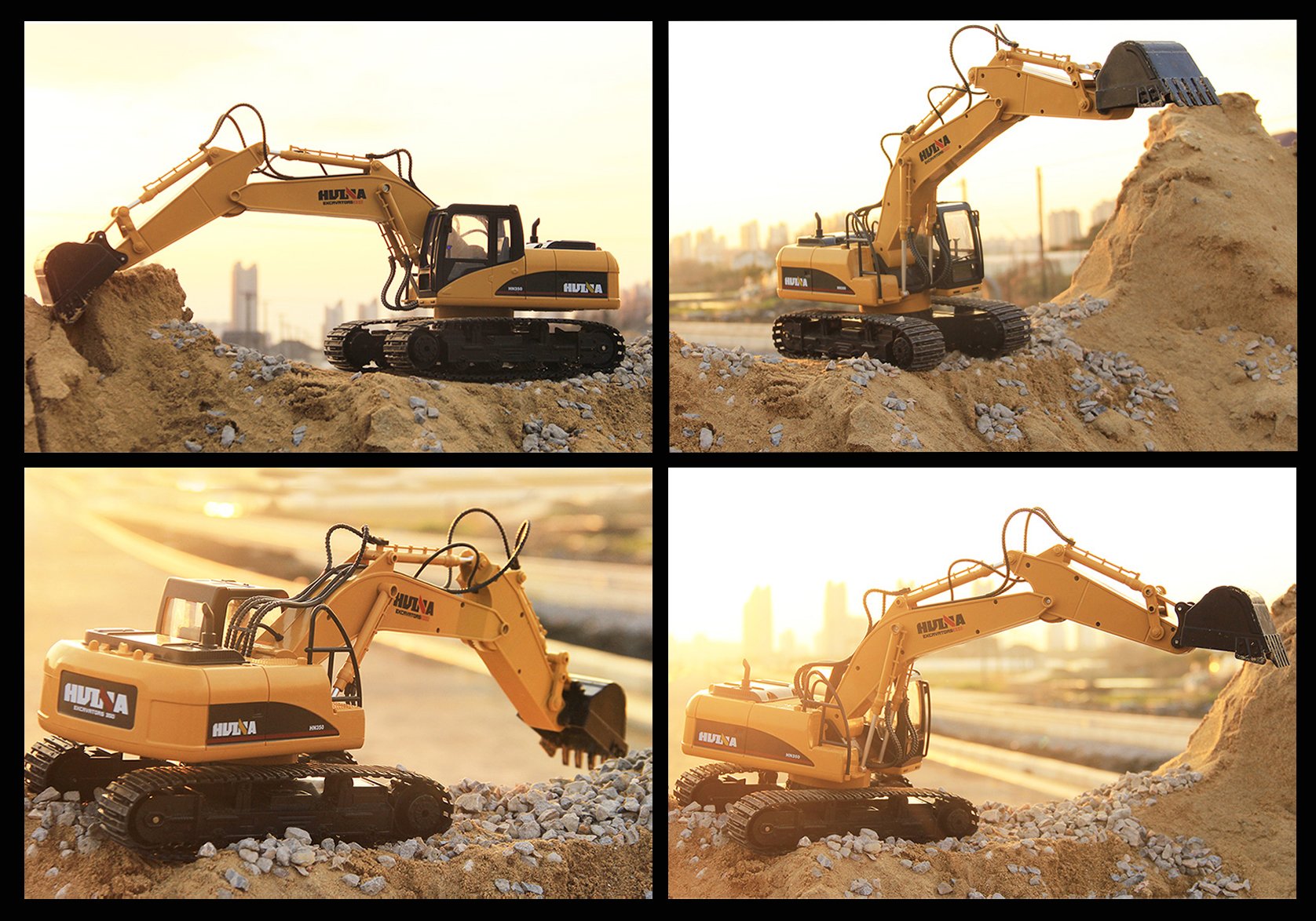 Remote Control Excavator,15 Channel Full Functional RC Excavator Toy ...