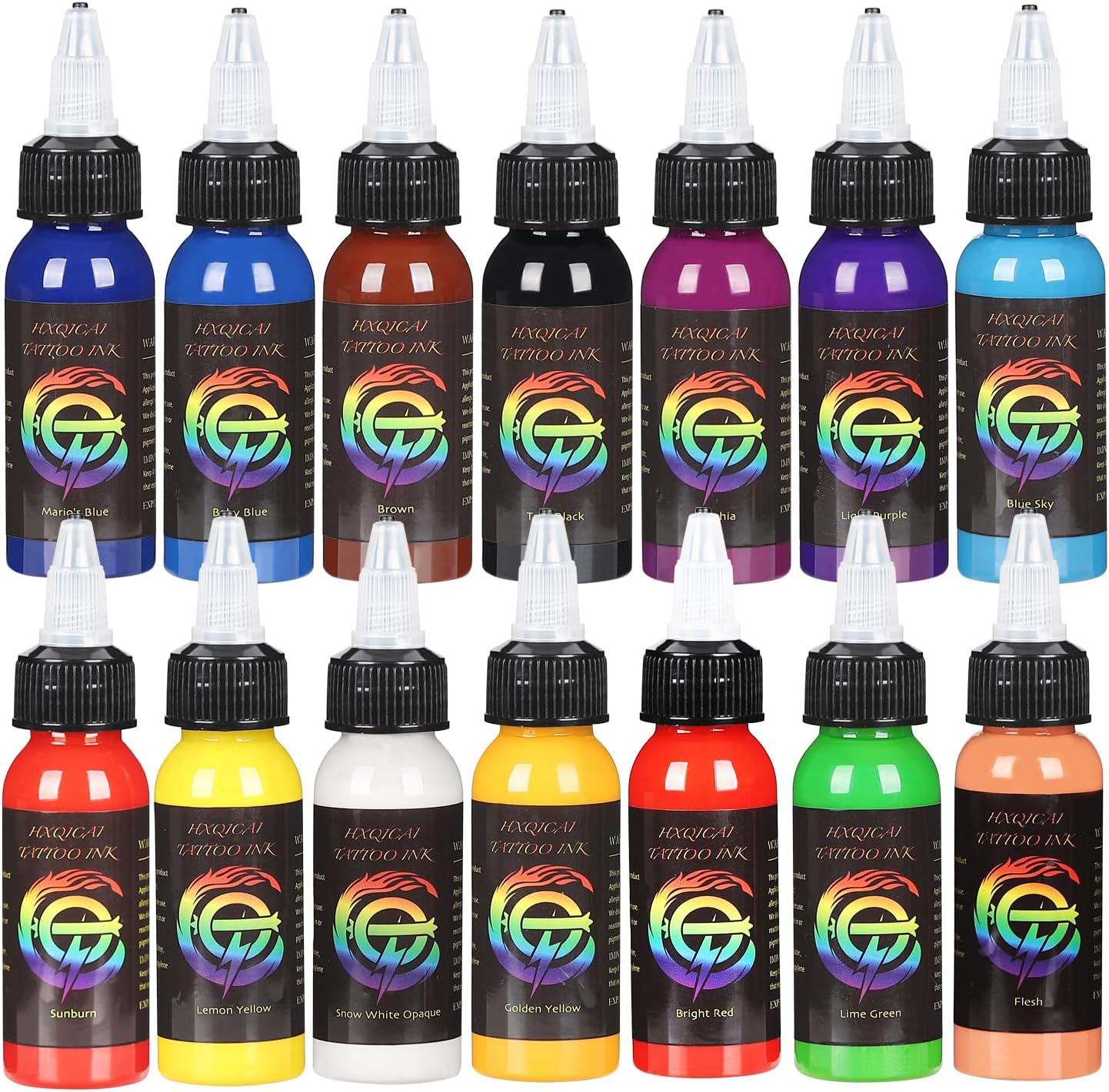 Amazon.com: Industry Ink - 12 Color Primary Set (0.5 Oz) - Made in The ...