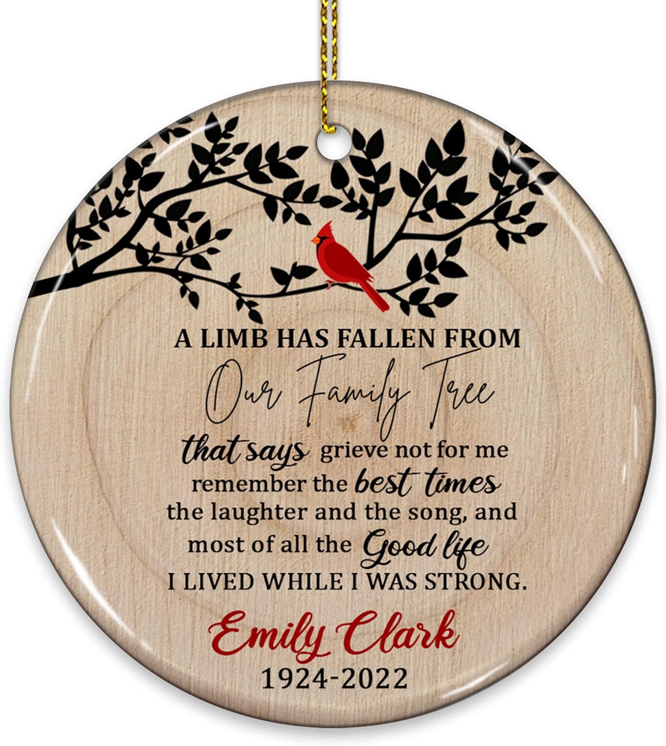 Amazon.com: Personalized Memorial Christmas Ornaments For Loss Of Loved ...