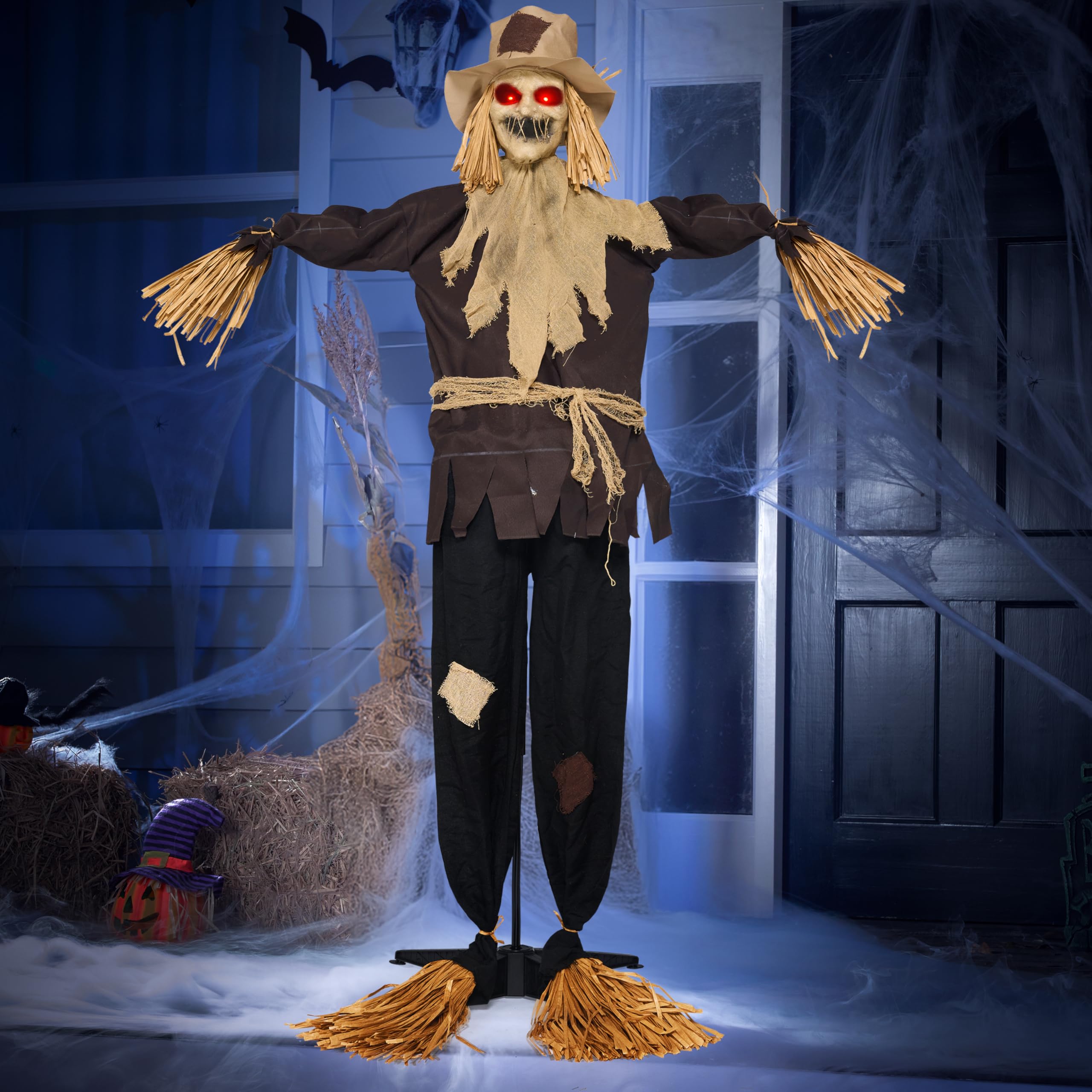 Amazon.com: JOYIN Halloween Animatronics Scarecrow Decoration, 67 ...