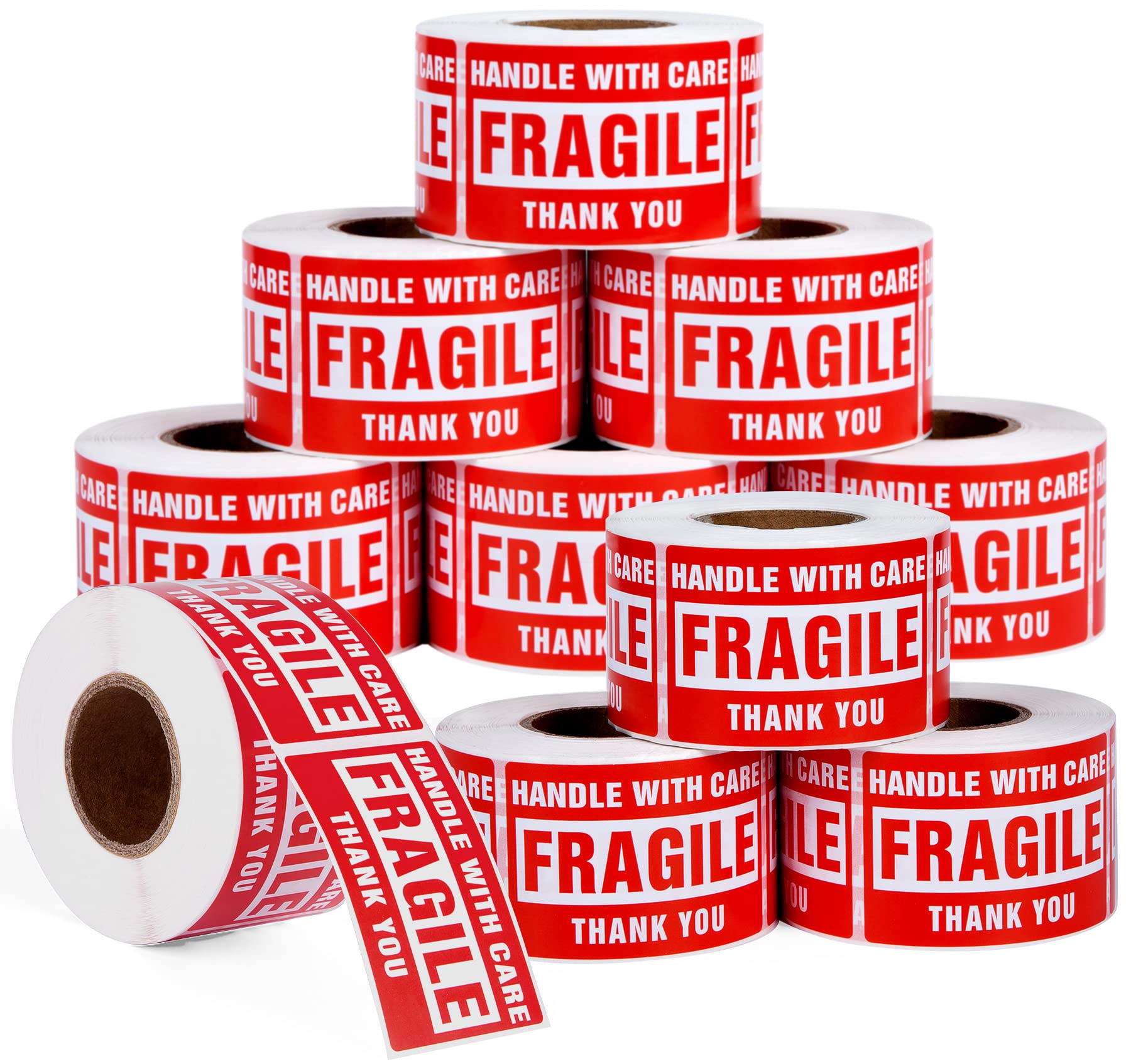 Snapklik.com : 10 Rolls Fragile Stickers For Shipping 3 X 2 Inch 5000 ...