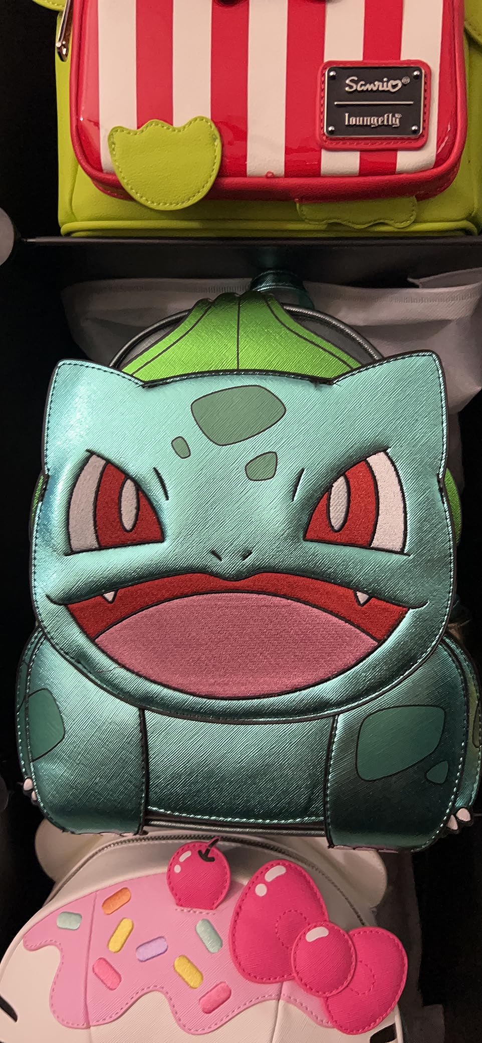 $10/mo - Finance Loungefly Pokemon Metallic Bulbasaur Womens Double ...