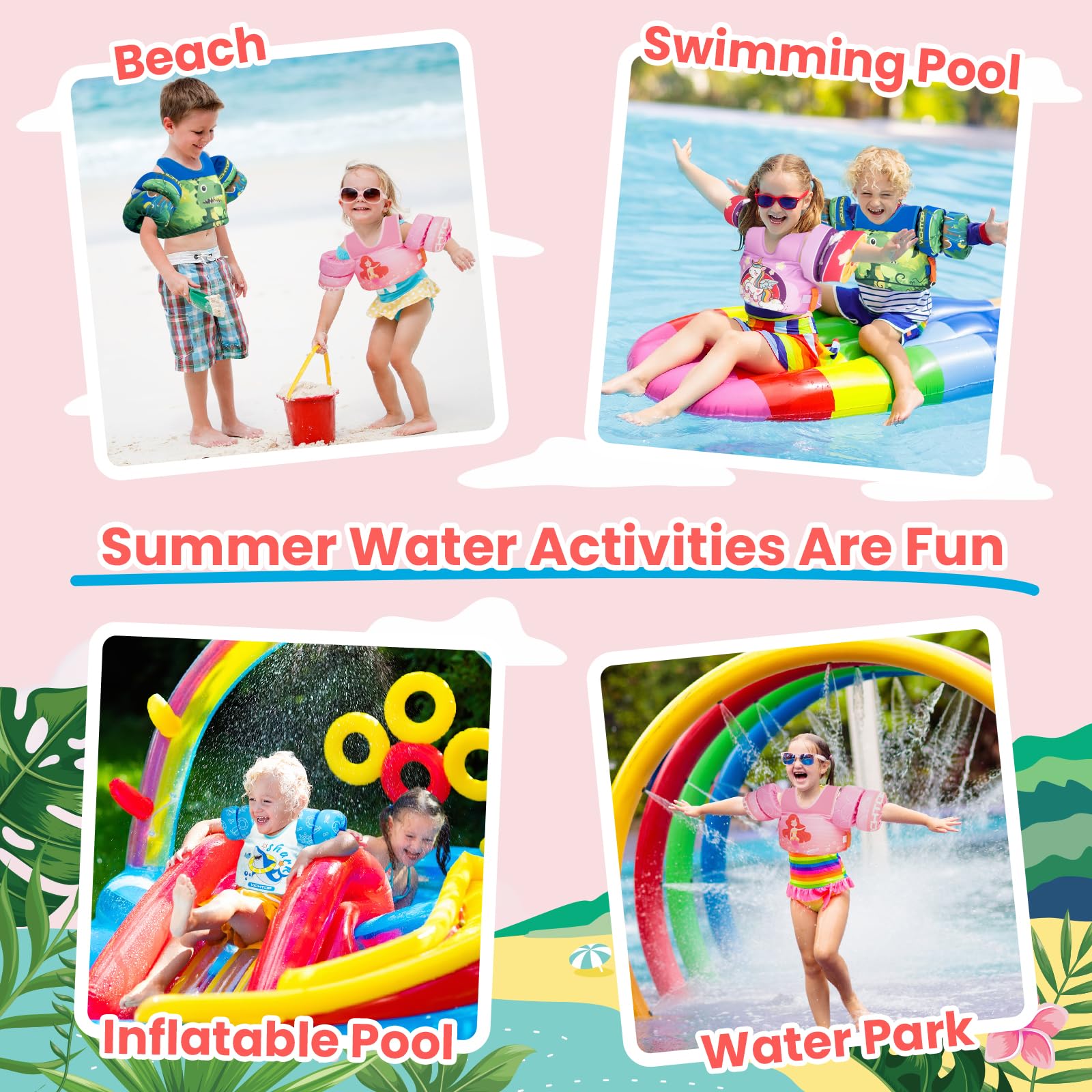 Snapklik.com : Toddler Swim Vest Jacket For 20 30-50 Pounds, Kids ...