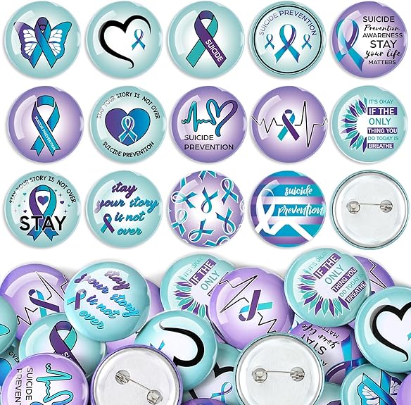 Amazon.com: Remuuly 150 Pieces Suicide Awareness Mini Buttons Suicide ...