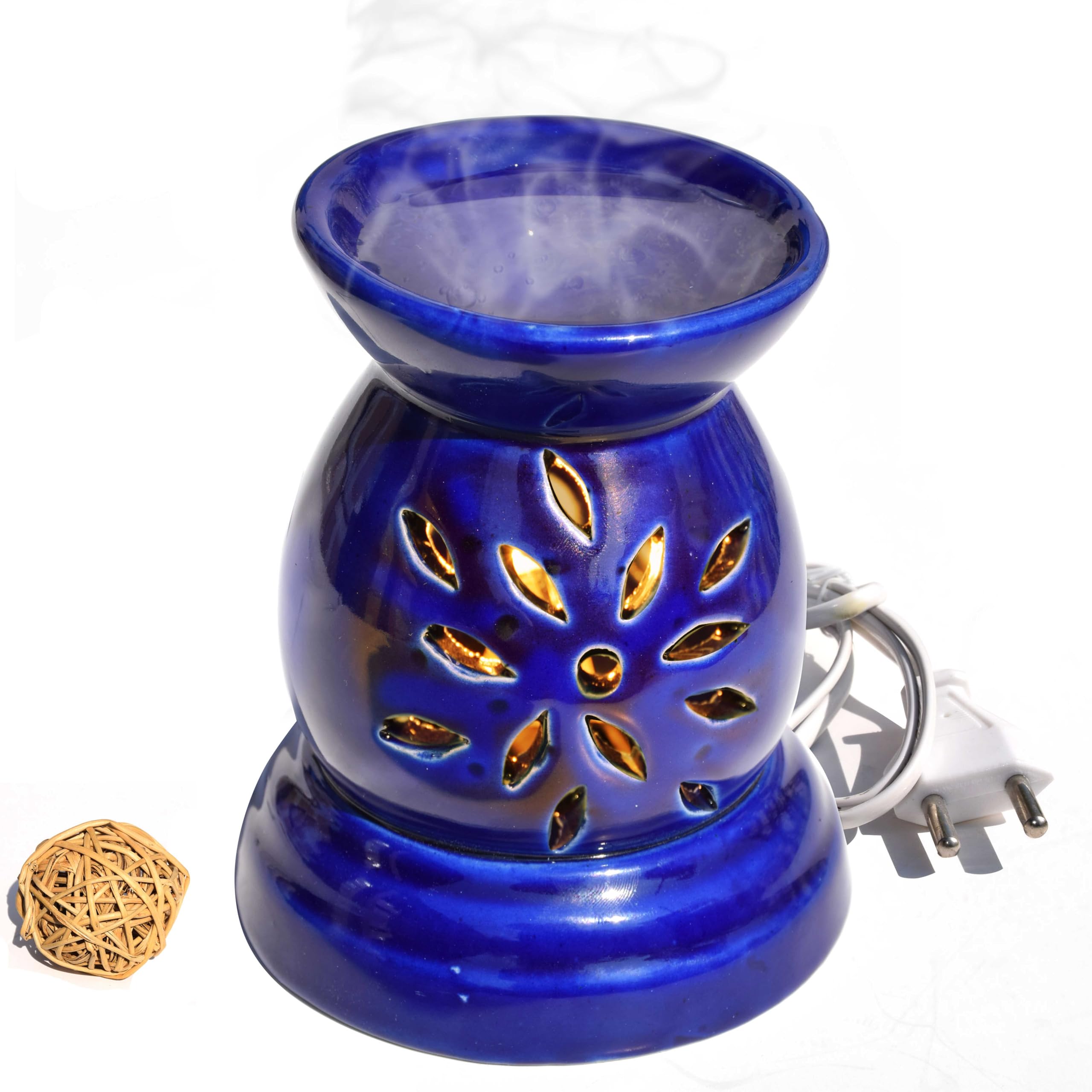 Pure Source India Ceramic Electric Aroma Diffuser Oil Burner/Oil Warmer ...