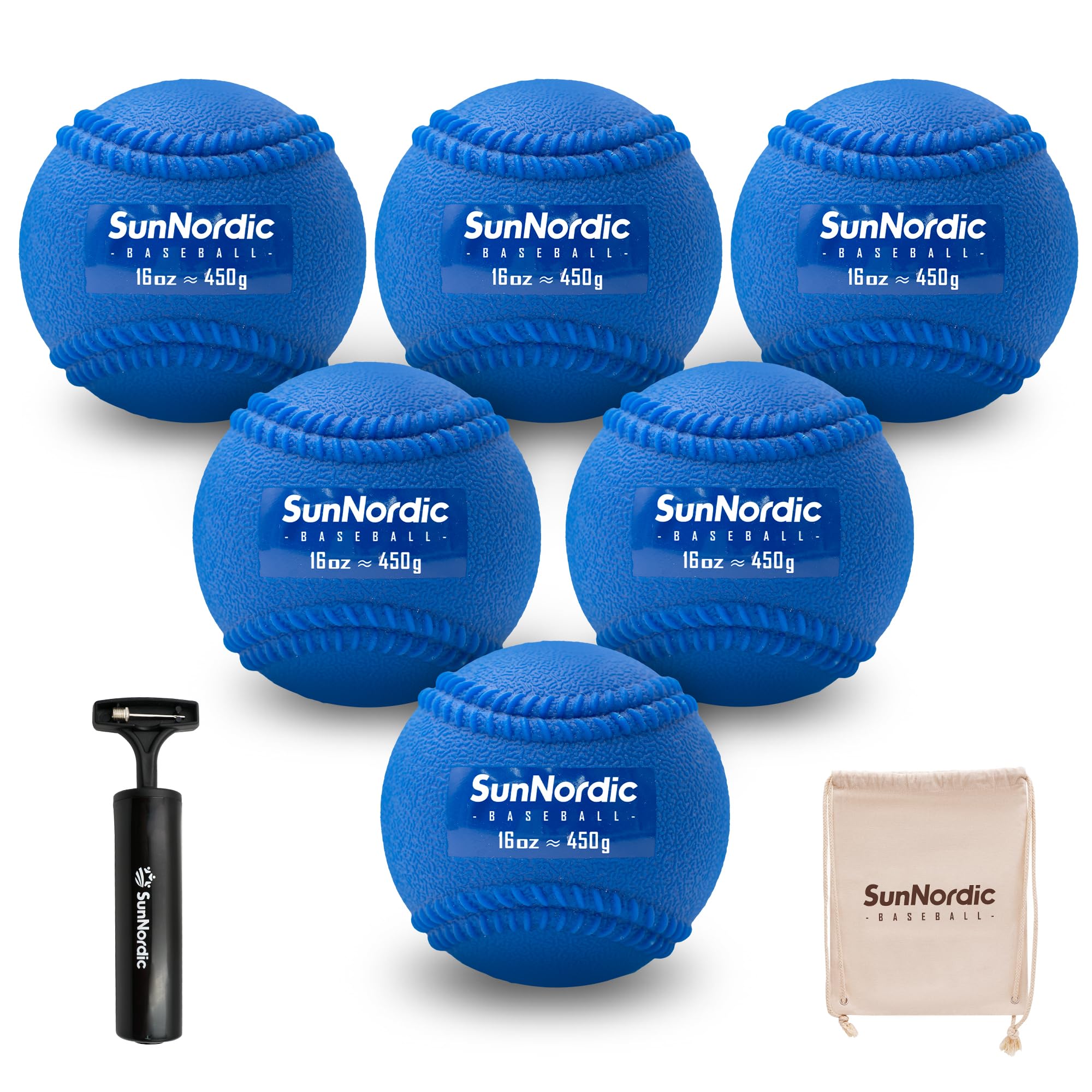 Snapklik.com : SunNordic 6 Pack Weighted Baseballs Set