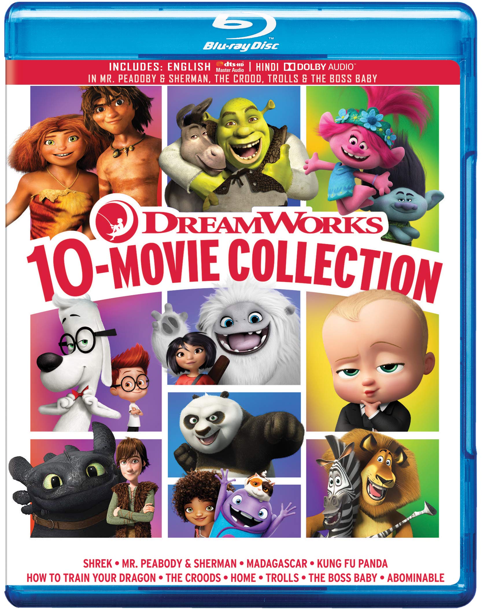 Dreamworks Animation 10 Movie Collection Shrek 2001 Madagascar 2005 ...