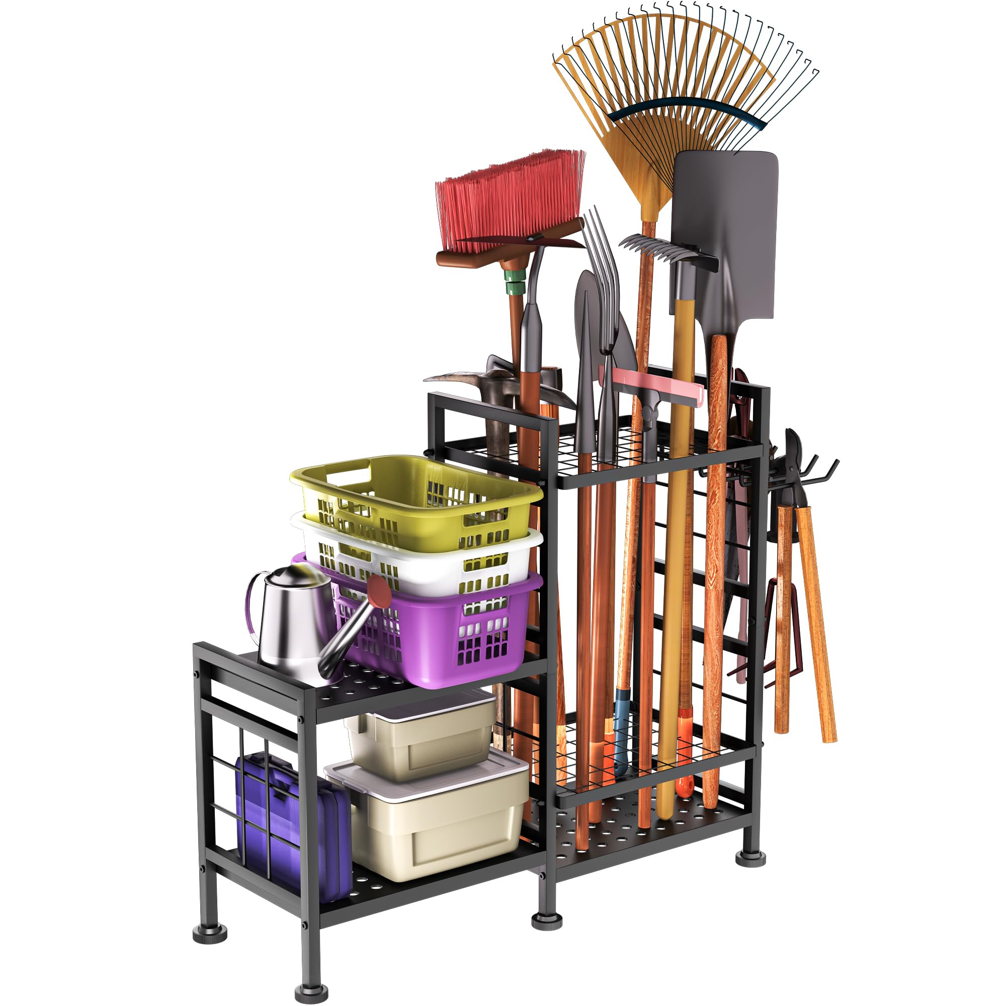 Amazon.com: GIOTORENT 5 Tier Garden Tool Organizer, Metal Yard Tools ...