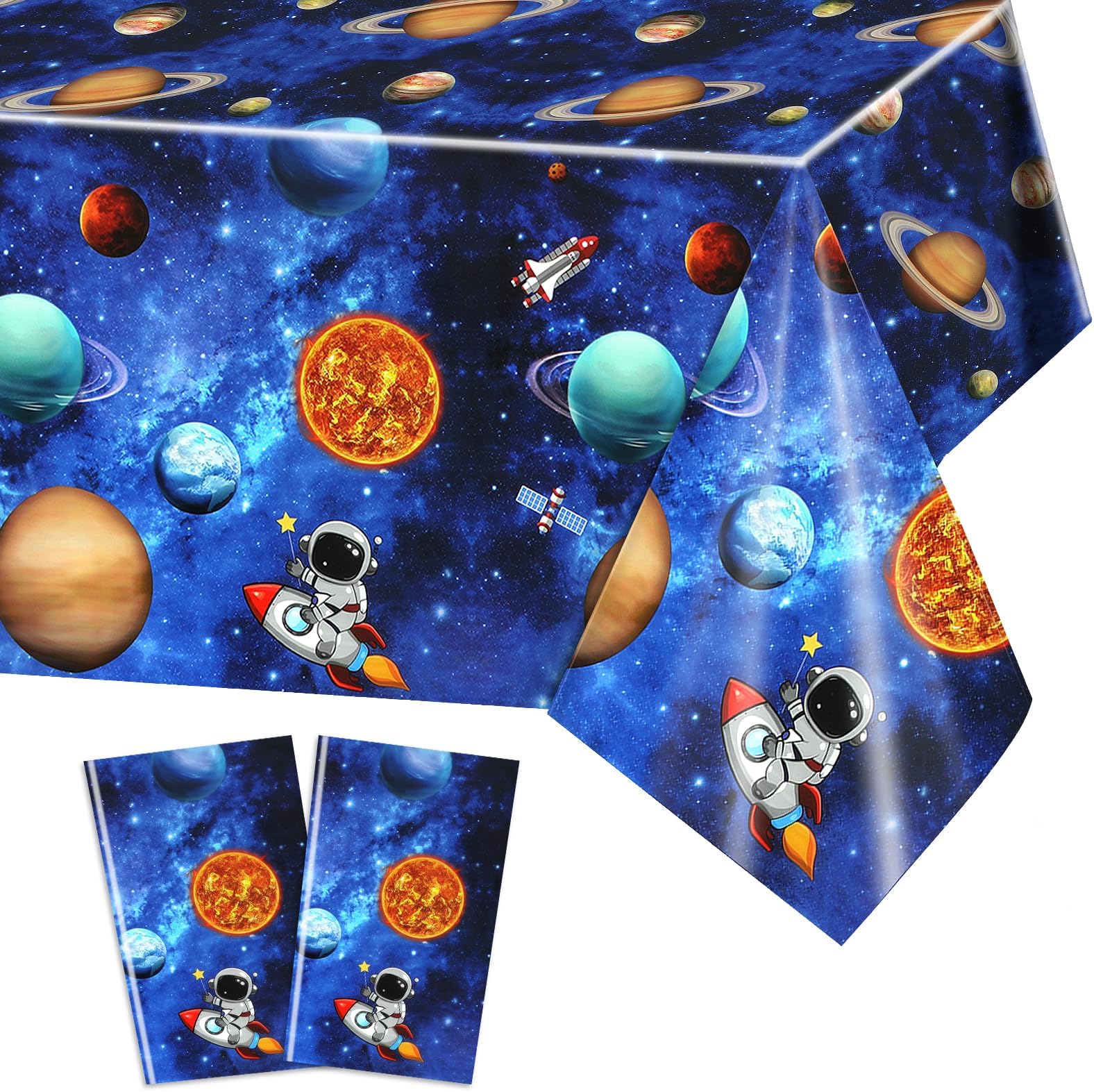 Amazon.com: PHOGARY 2 Pieces Space Tablecloth Solar System Table Covers ...