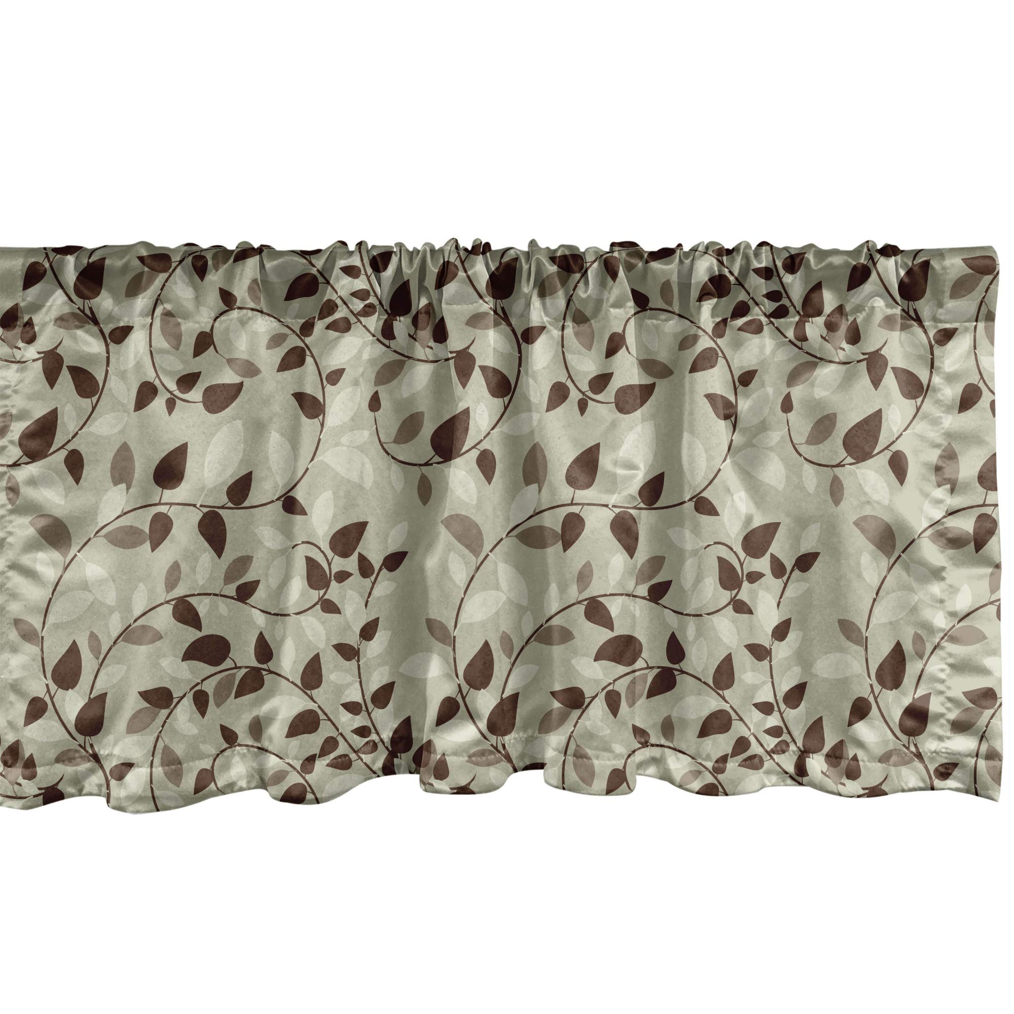 Amazon.com: Lunarable Leaf Window Valance, Pattern Vines Leafage Nature ...