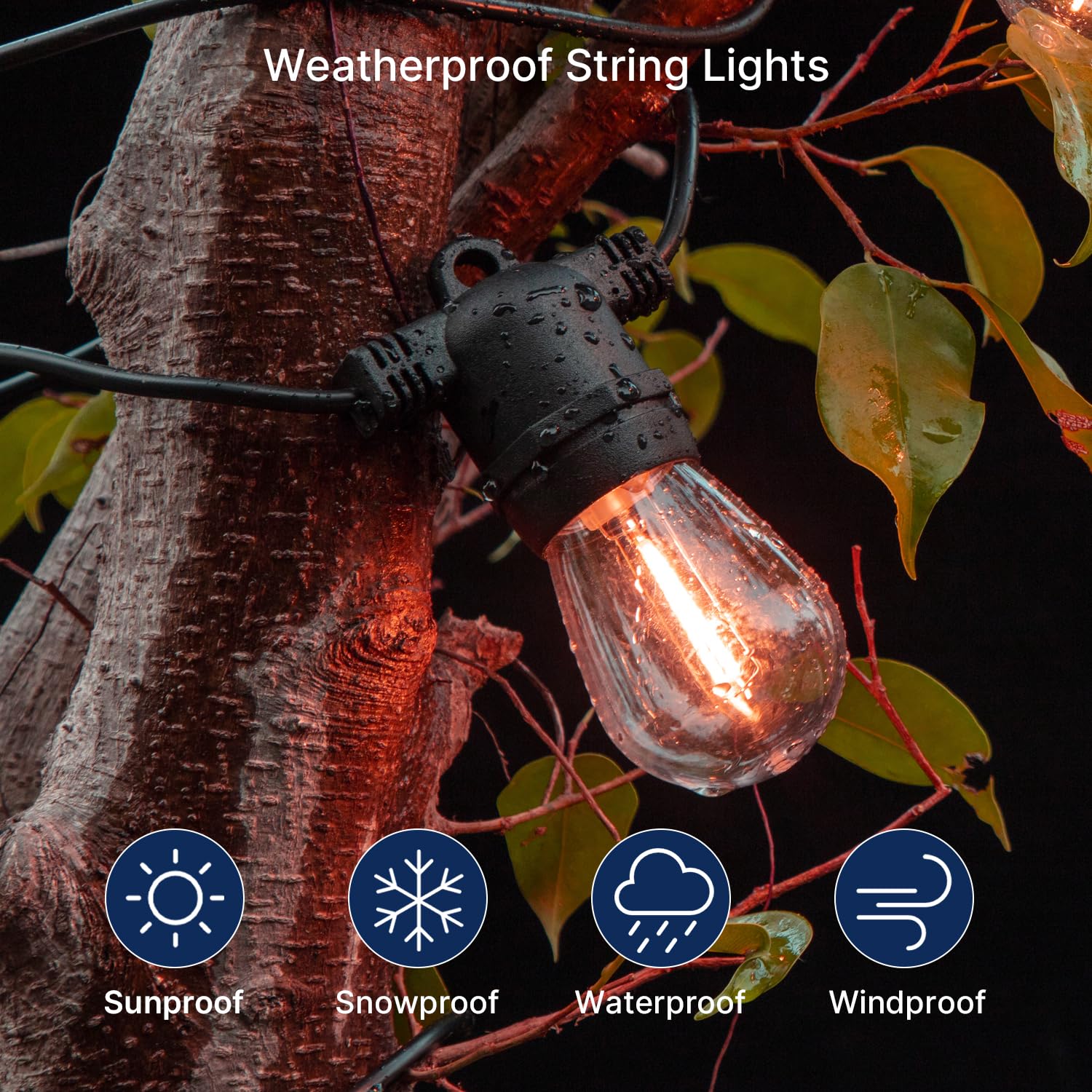 Snapklik.com : FLSNT 24-Pack S14 Colored LED String Light Bulbs