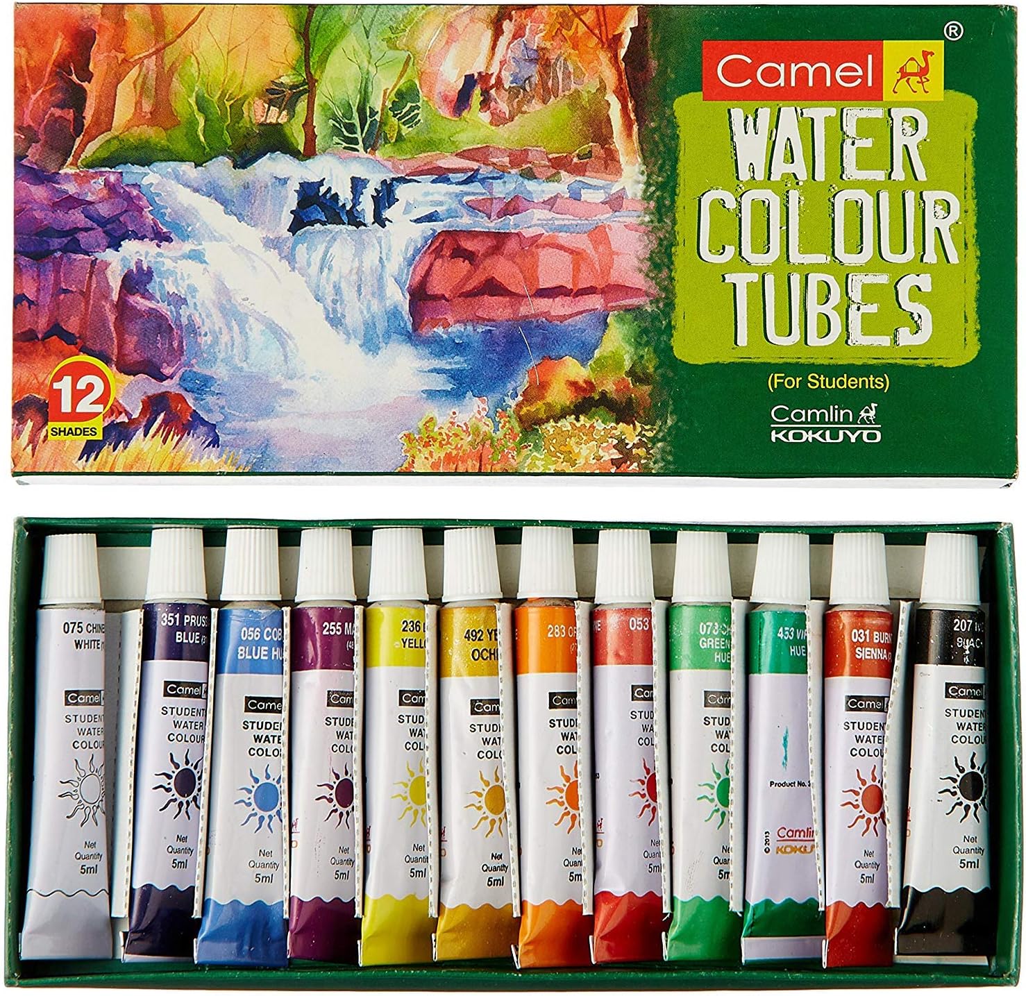 Camel Student Water Color Tube - 5Ml, 14 Shades, Multicolor : Amazon.in ...