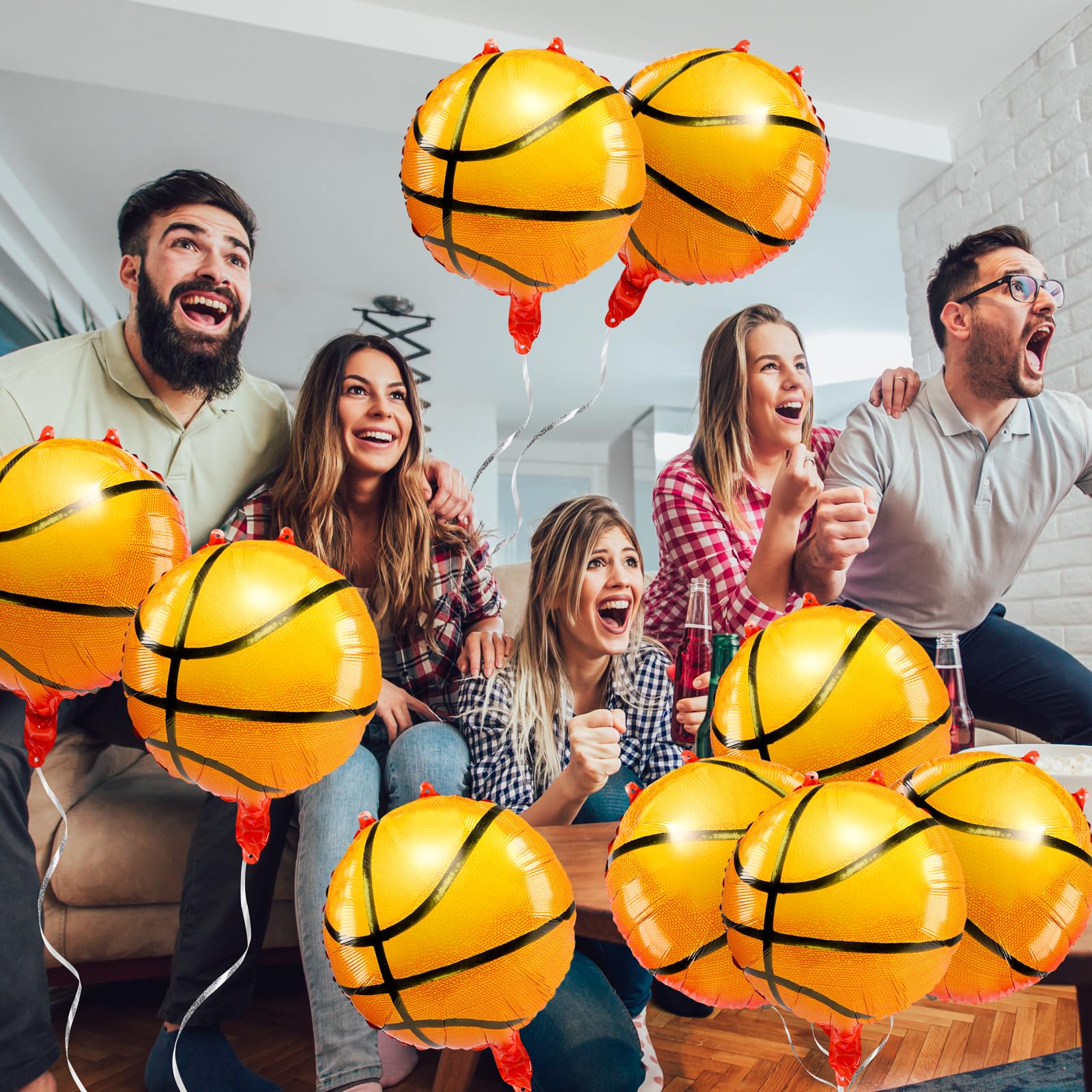 Snapklik.com : Durony 12 Pieces 18 Inches Basketball Balloons Aluminum ...