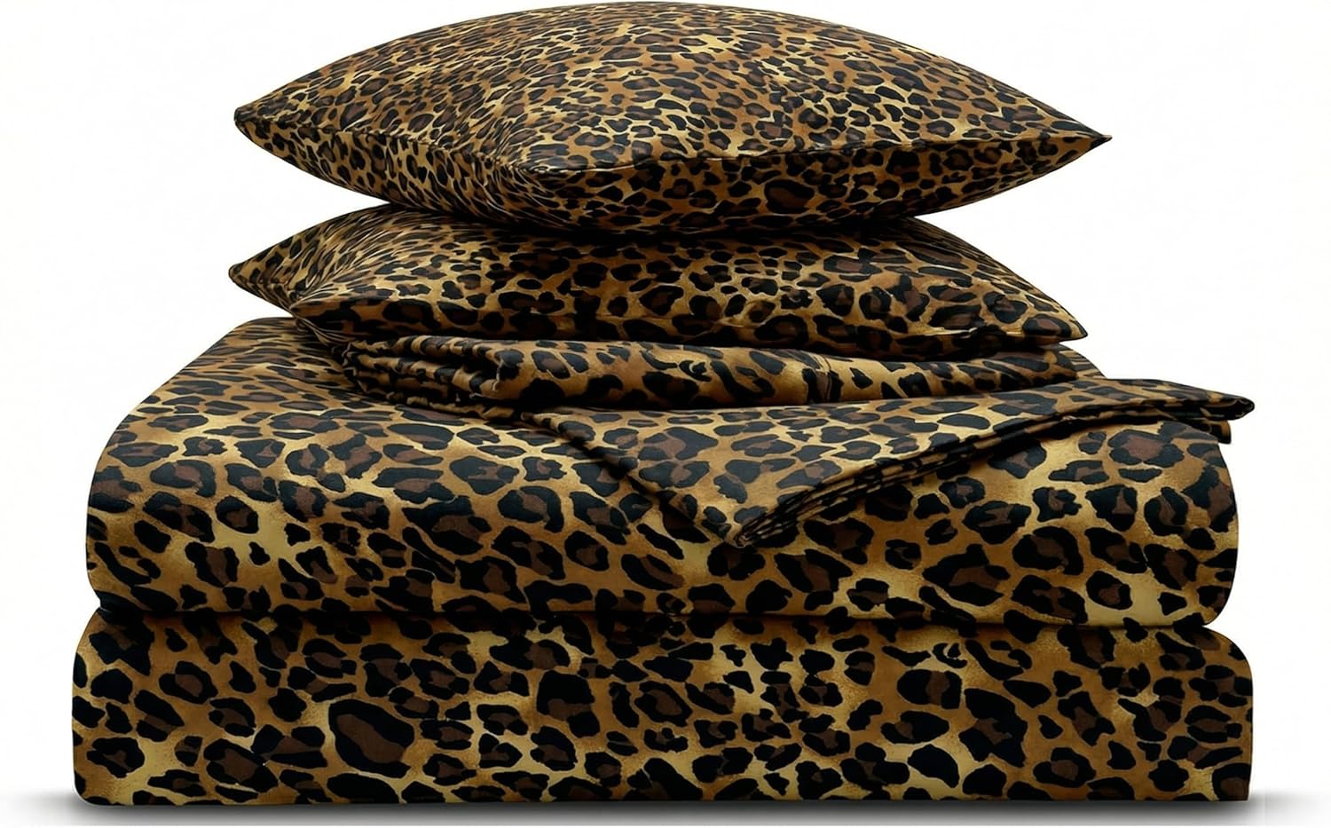 Amazon.com: Leopard Print Sheets Set Alaskan King Size - 100% Egyptian ...