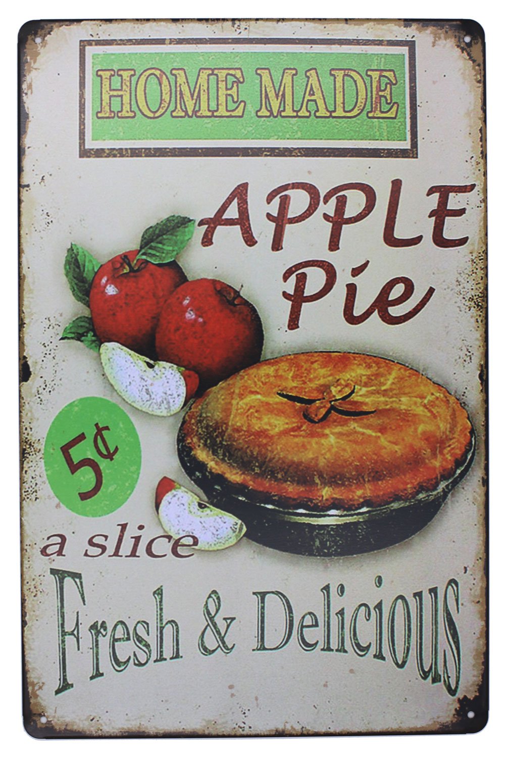 Amazon.com: UOOPAI Vintage Tin Plate Signs Home Made Apple Pie Wall ...