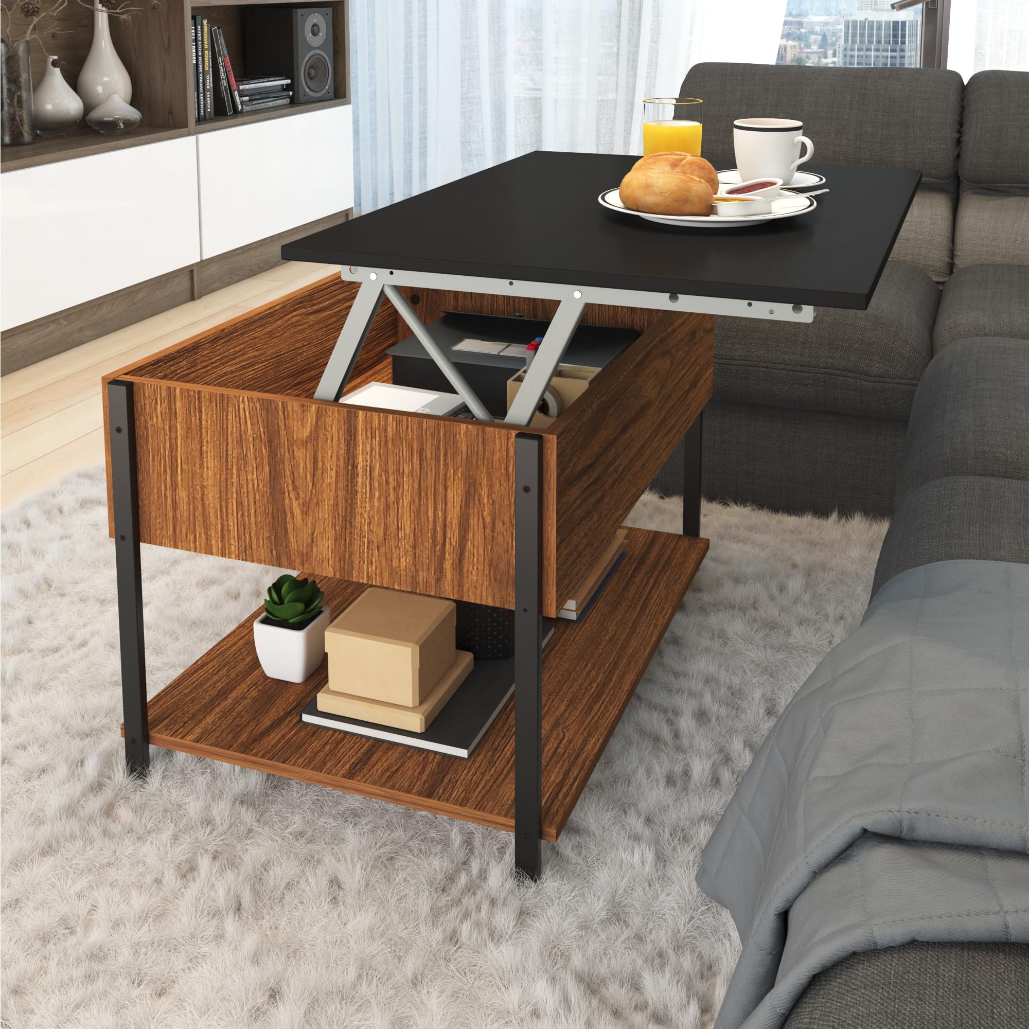 PLAYCON Mesa Extensible − Berna. Mesa De Centro Elevable, Mesa Auxiliar ...