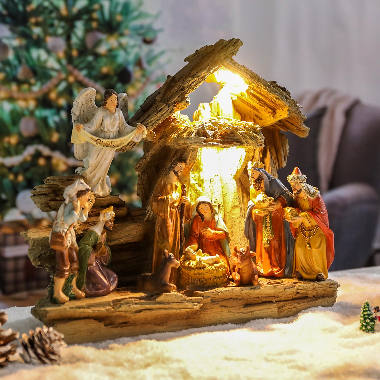 Nacimientos Navideños Grandes Wonder Solar Christmas Nativity Scene ...