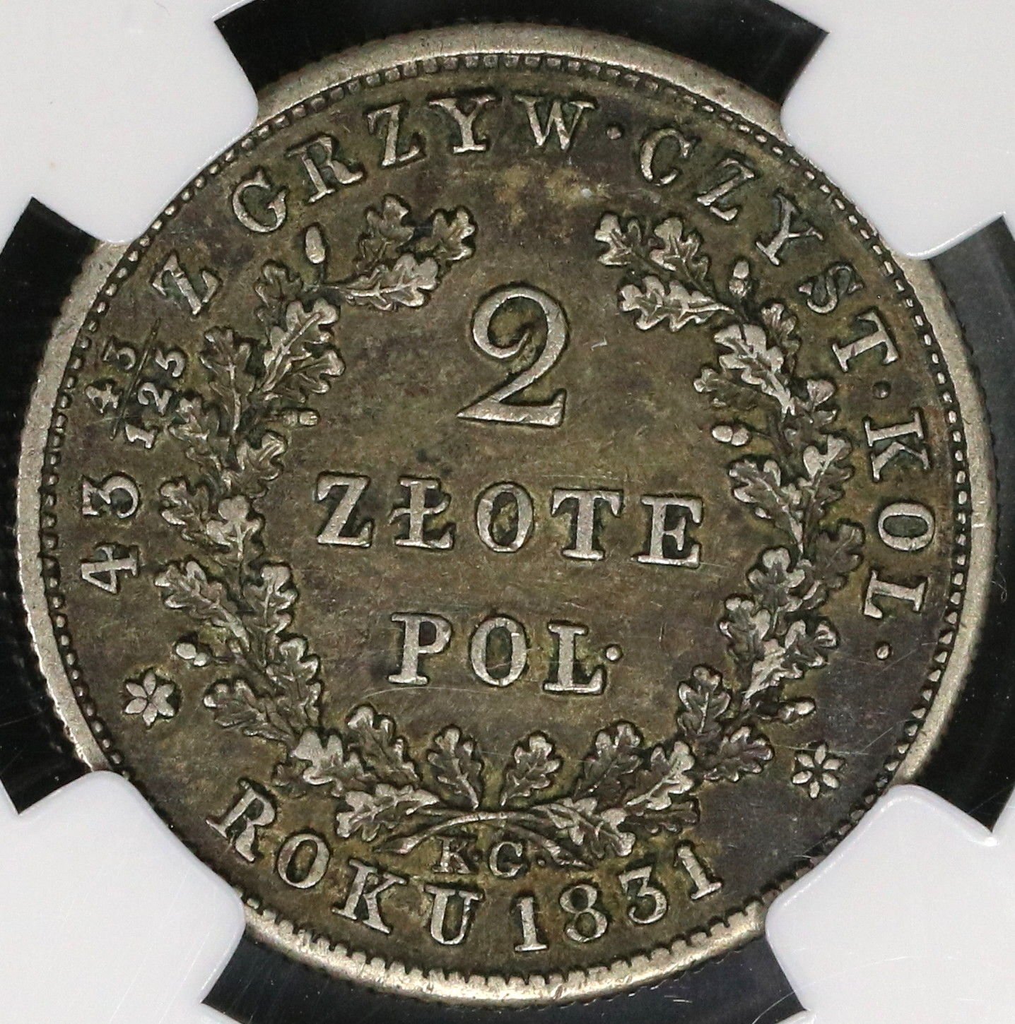 1831 PL Poland Revolution Coin (17091004C) 2 Zlote Very Fine NGC VF 35 ...
