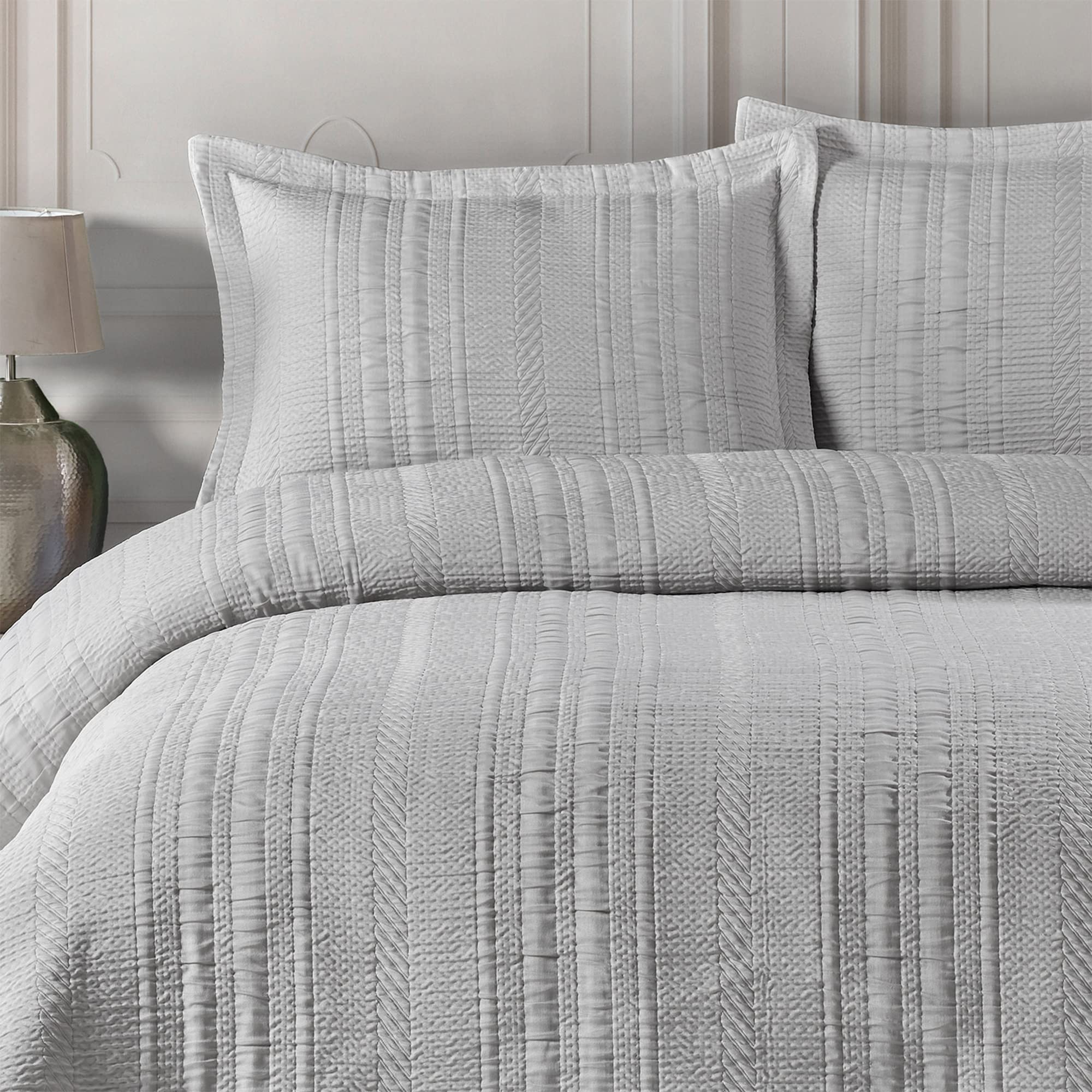 Amazon.com: ELART King Size Bedspread Set 3 Pieces (1 Bedspread + 2 ...