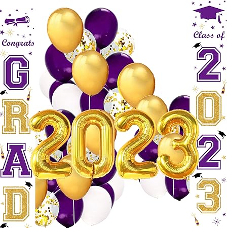 Amazon.com: 108 Pcs 2023 Graduation Balloon Arch Kit and 4 Lighted ...