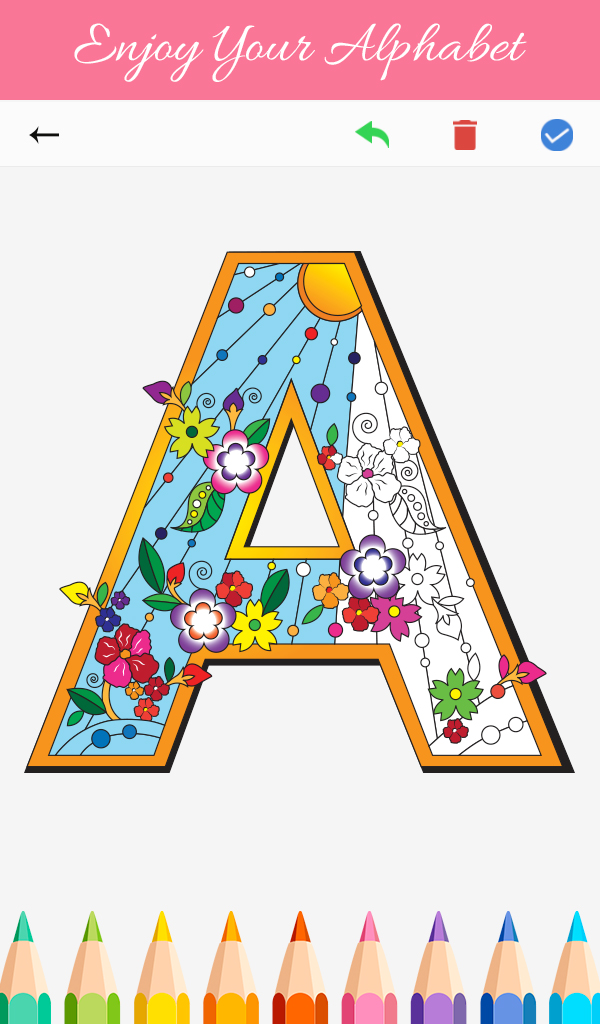 Alphabet Coloring Pages: Adults and Kids - App on Amazon Appstore