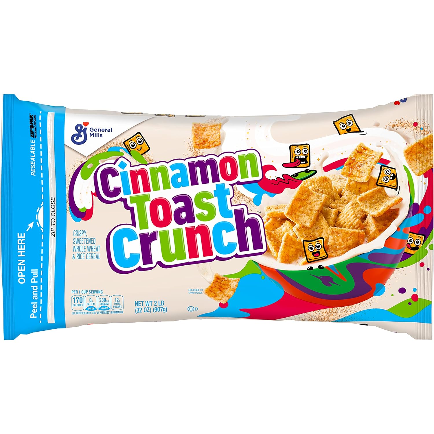 Cinnamon Toast Crunch Breakfast Cereal, Crispy Cinnamon Cereal, Value ...