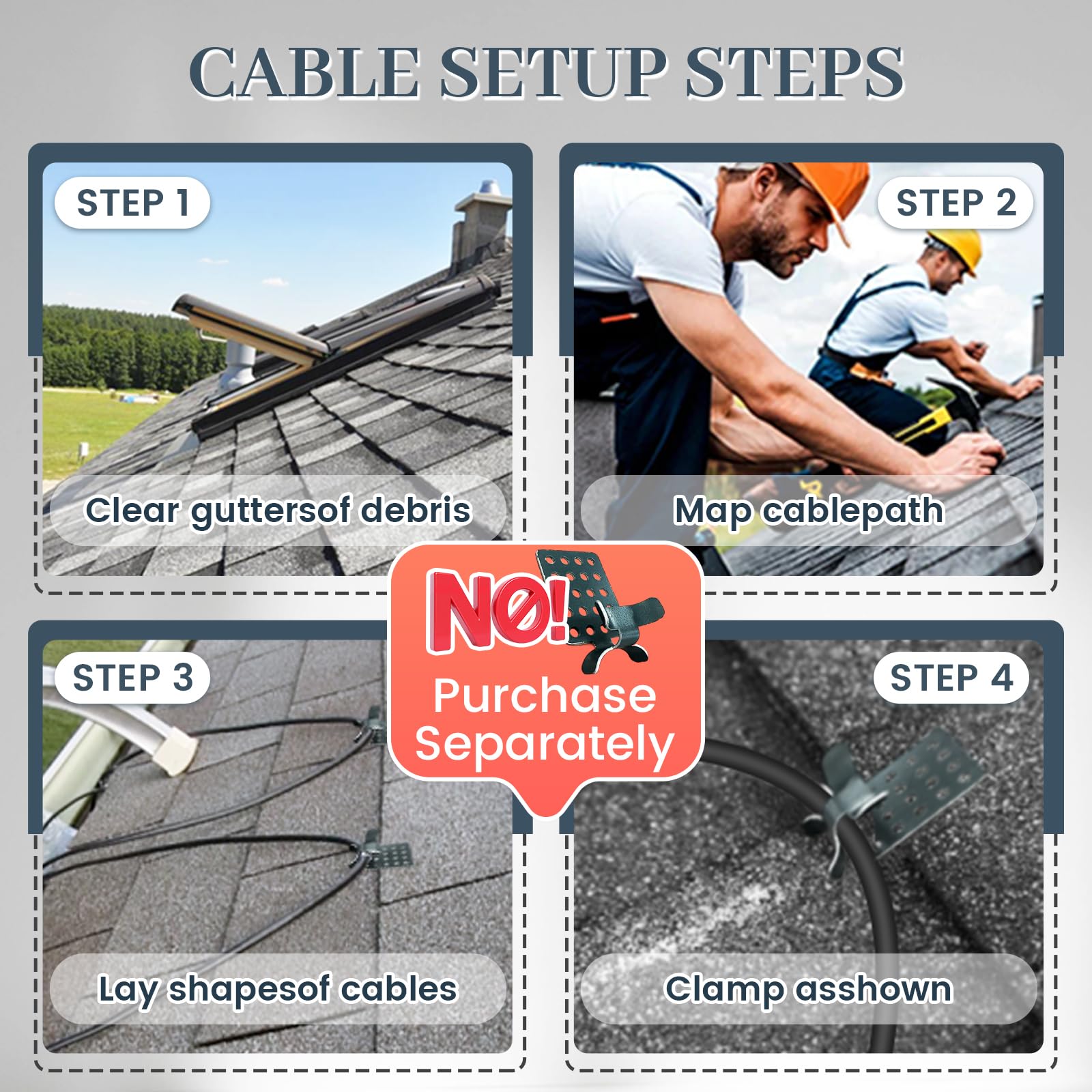 Snapklik.com : MAXKOSKO Gutter Heater For Roof Snow Melting, Self ...