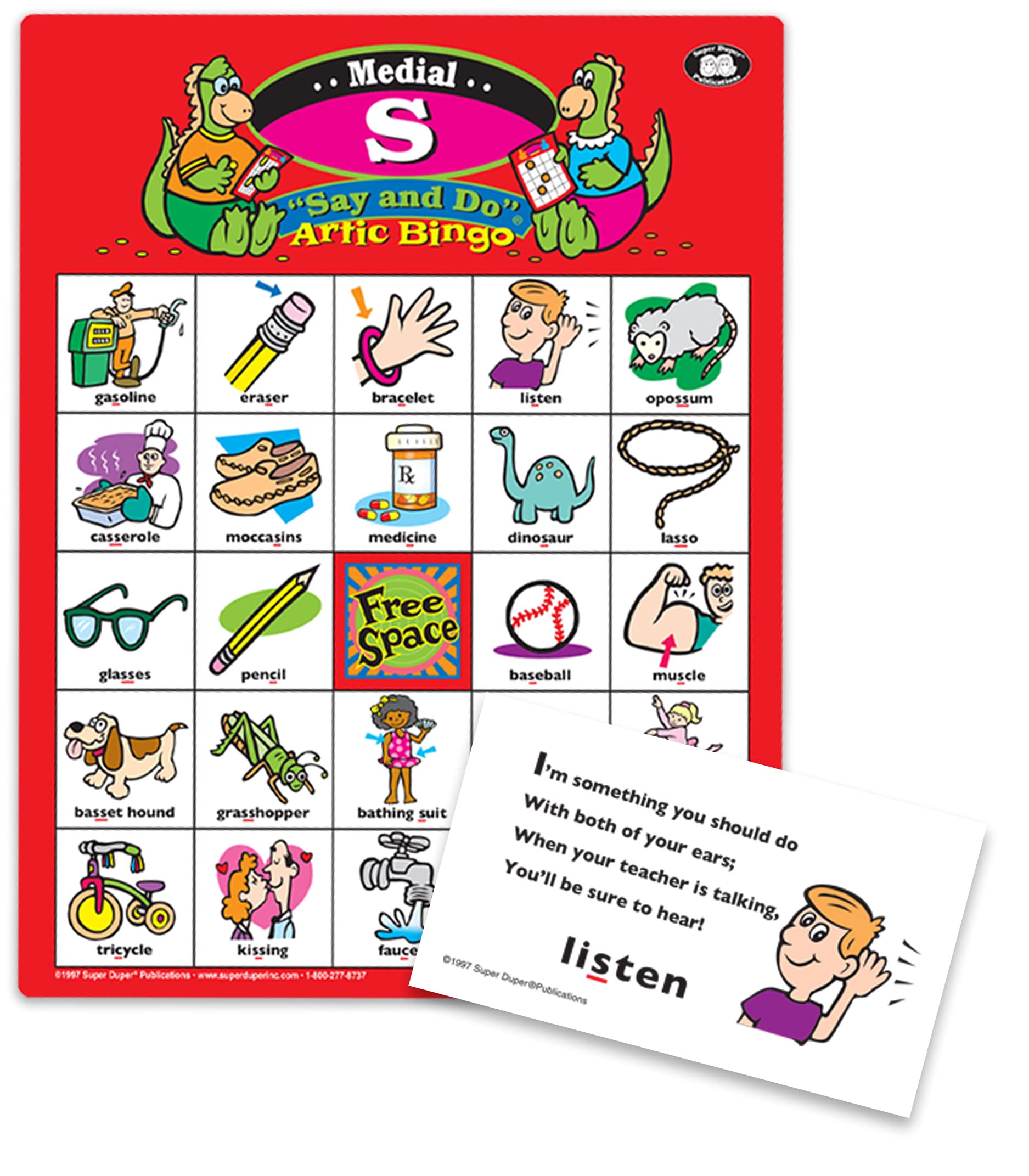 Buy Say and Do Artic Bingo Sound Game Letter “S” - Super Duper ...
