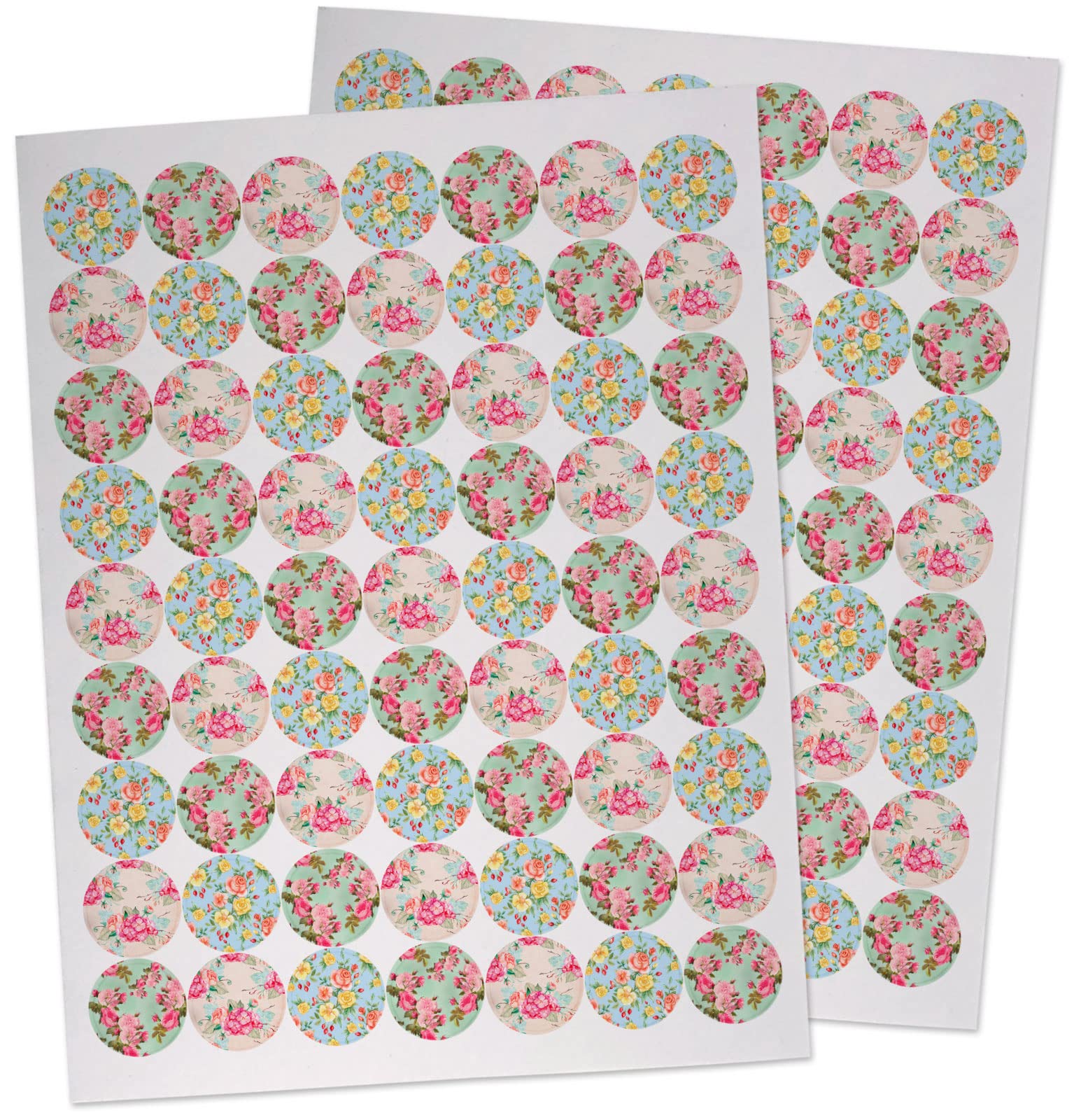 Amazon.com: Vintage Floral Stickers - 3 Wallpaper Flower Designs ...