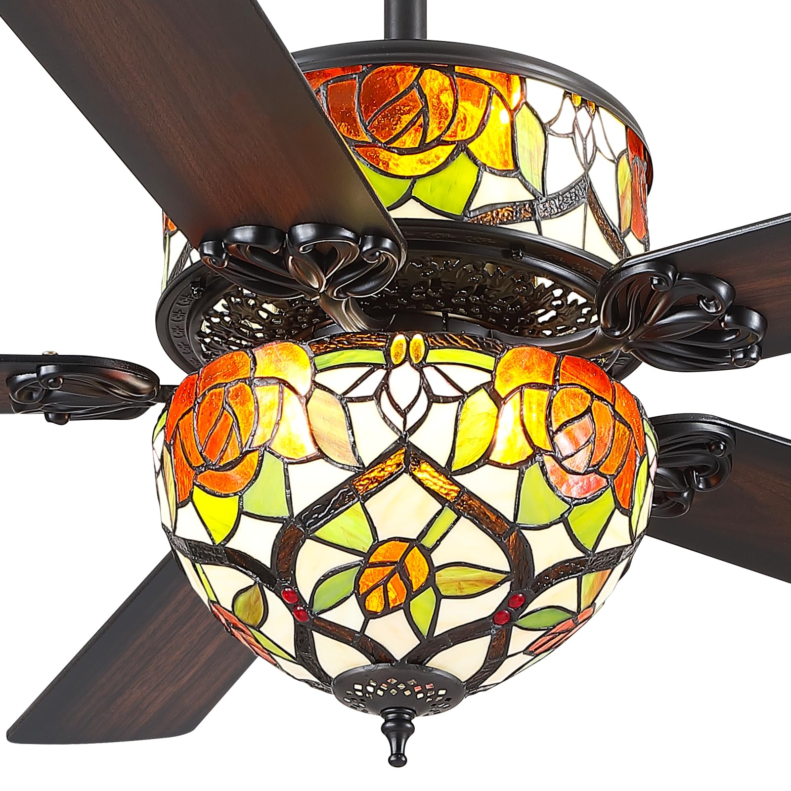Snapklik.com : BYKISTOK Tiffany Ceiling Fans