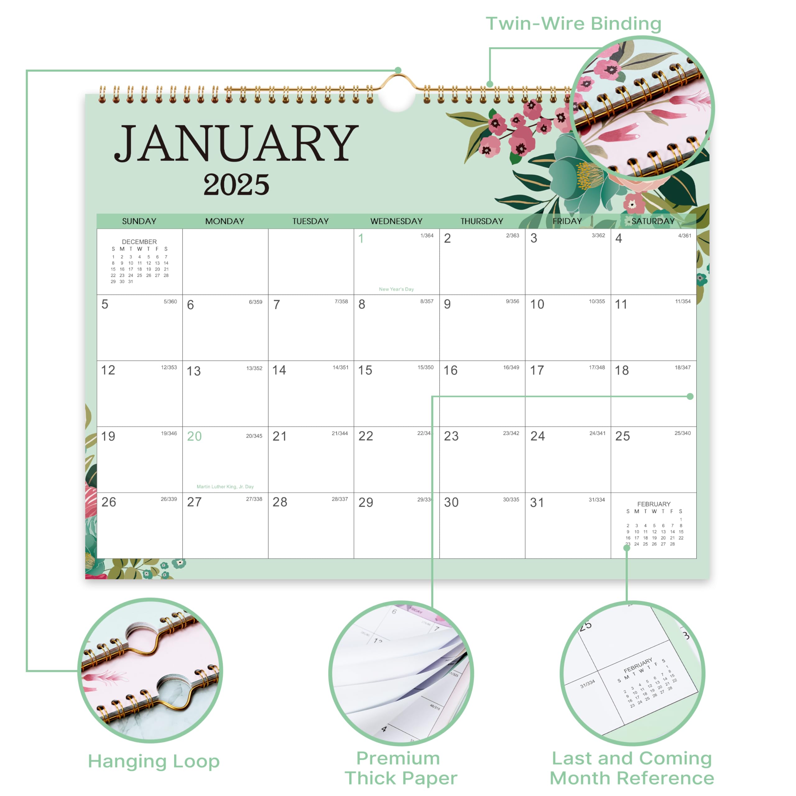 Snapklik.com : 2024-2025 Wall Calendar - Calendar 2024-2025, 15"x 11.5 ...