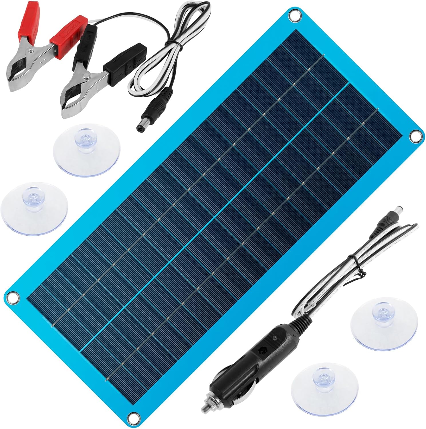 Amazon.com : LCZNXJJY 15W Solar Panel Portable Solar Charger 12V ...