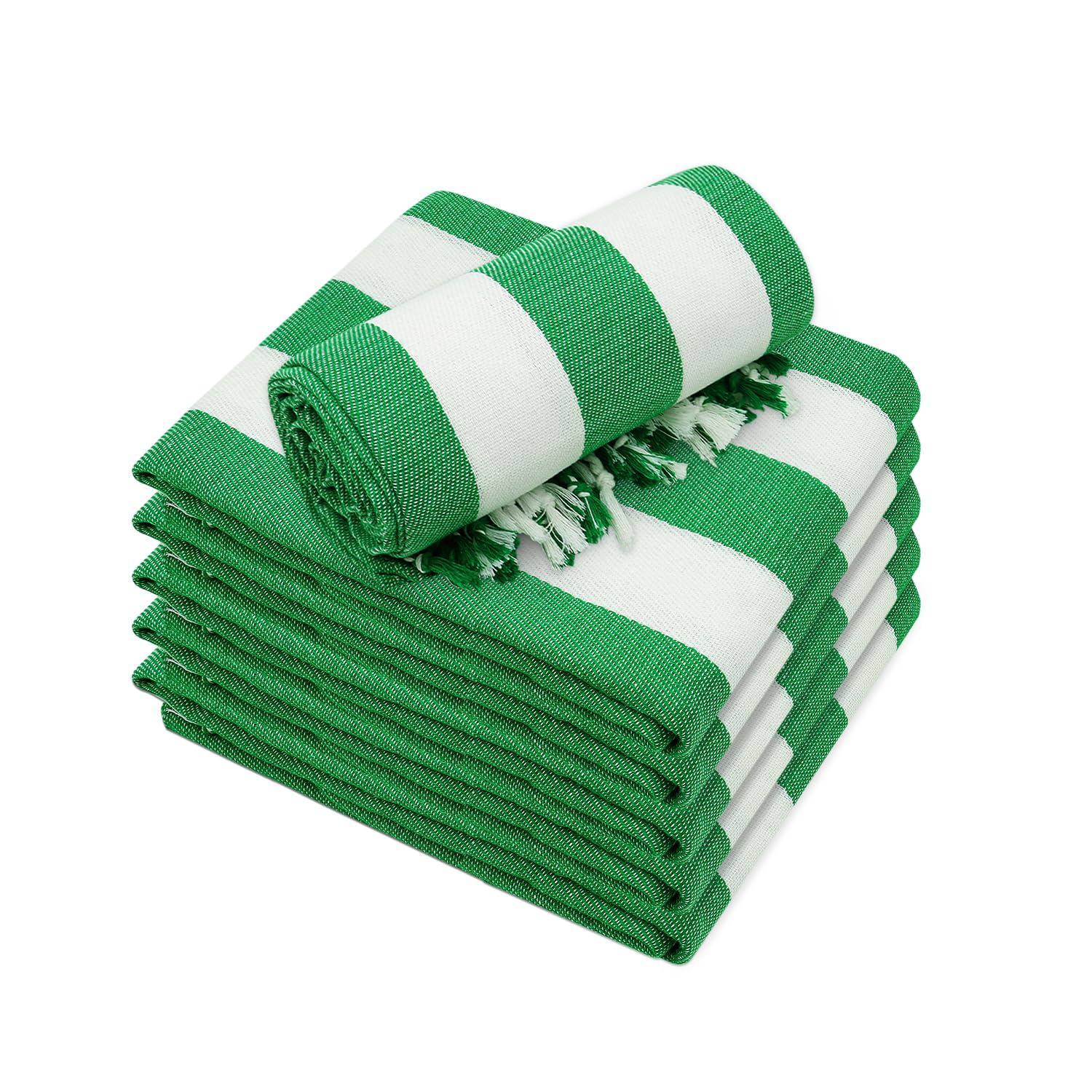 Amazon.com: Kongdaoth Set of 6 Turkish Beach Towel, Cotton Beach Towels ...