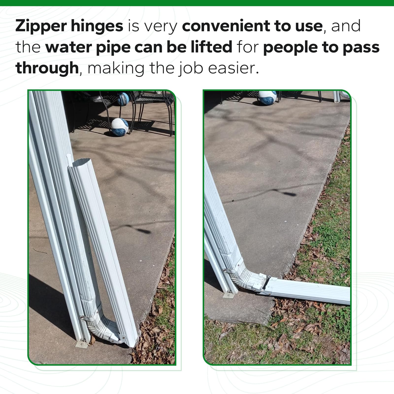 Snapklik.com : Gutter Zipper Hinges For Gutter Downspout Extension ...