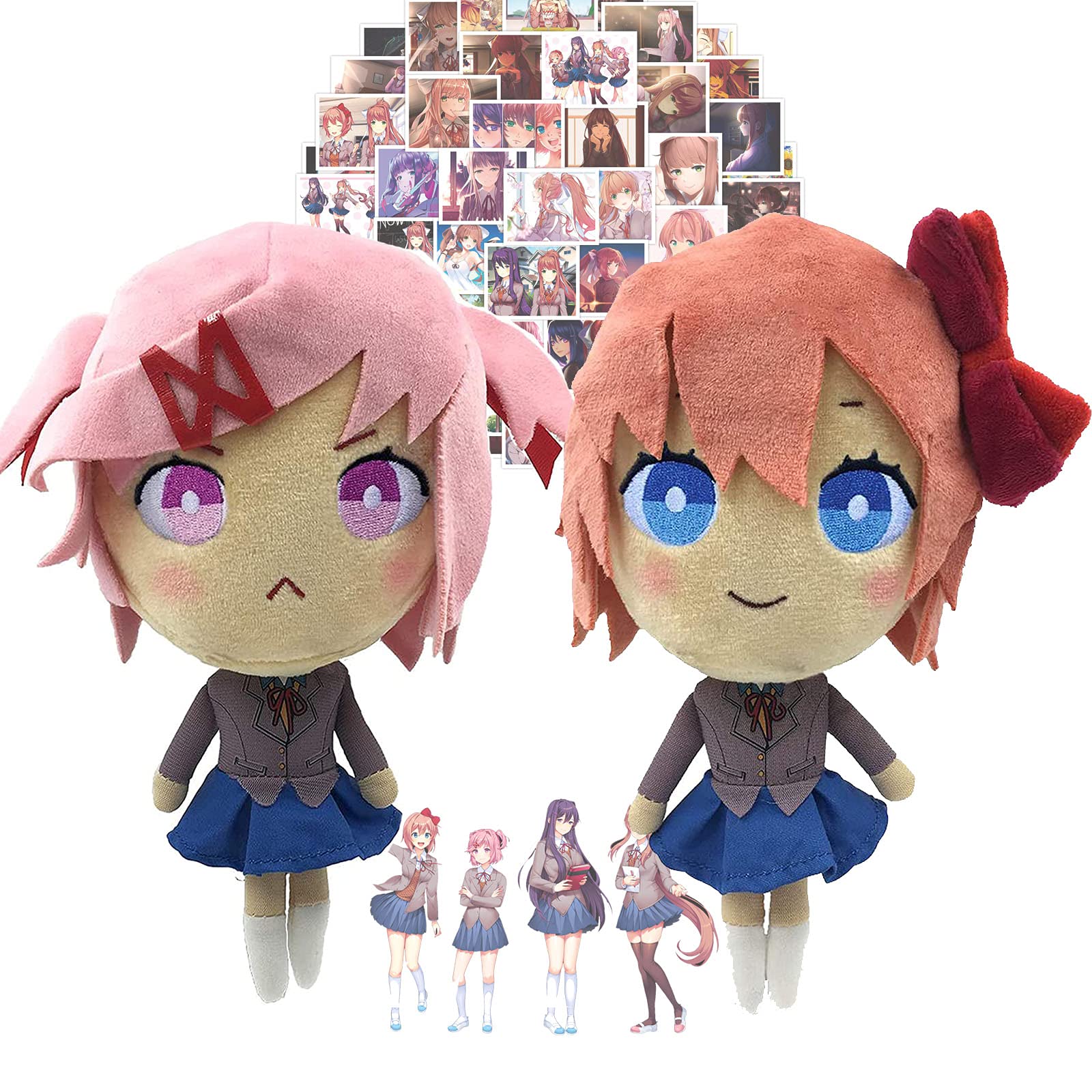 Buy 2pcs Doki Doki Literature Club Plush, 8.5''Cute Ddlc Natsuki Plush ...