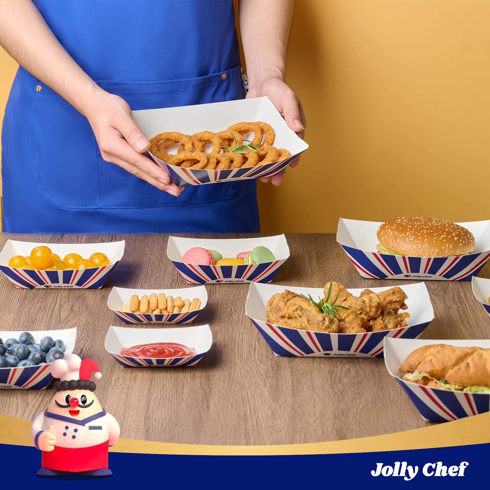 Snapklik.com : 3 LB Paper Food Trays, 250 Pack Paper Food Boats ...