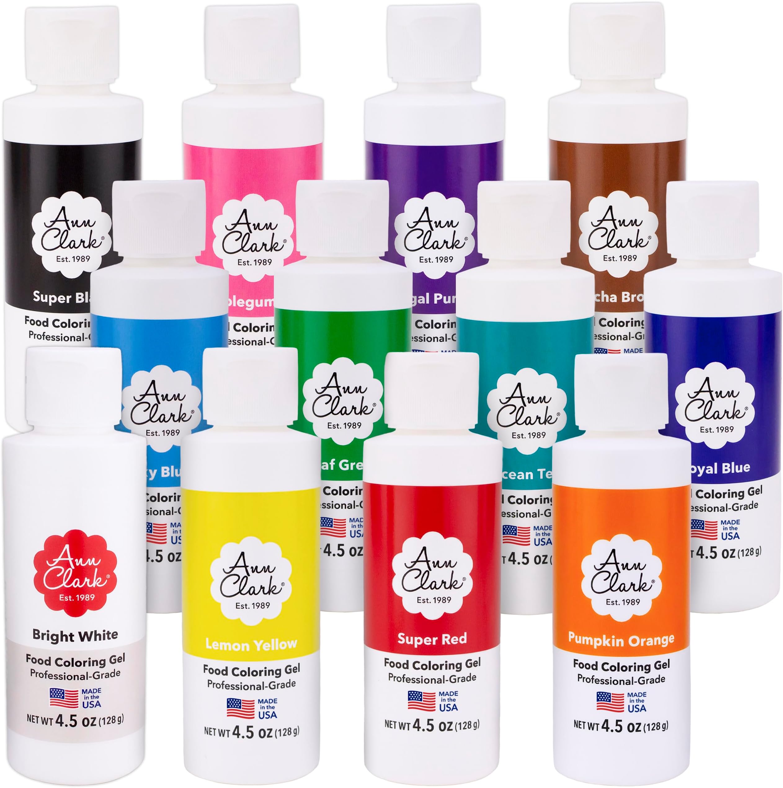 Amazon.com : Ann Clark Professional Grade Food Coloring Gel Large 4.5 ...