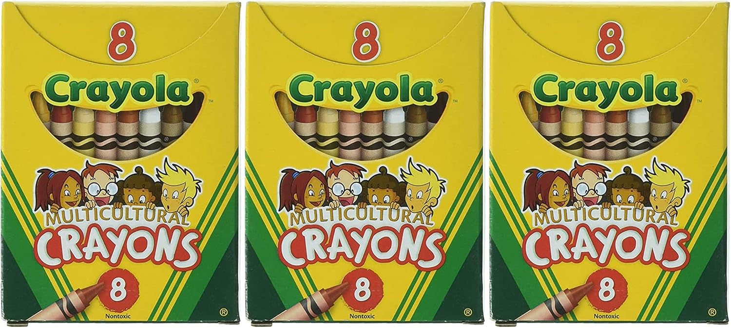 Amazon.com: Crayola Multicultural Crayons -24 count (Set of 3-8 Packs ...