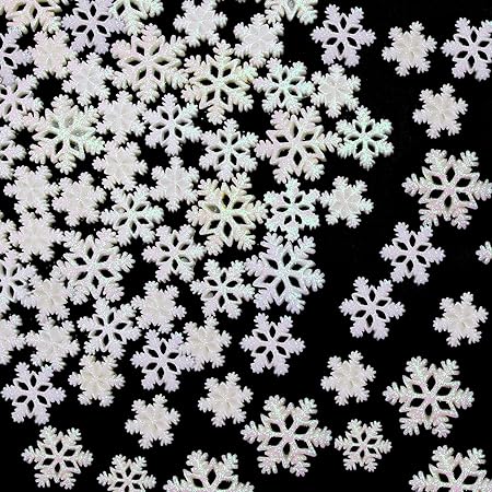 Amazon.com: 50 Pieces Mini Snowflake for Craft Tiny Resin Small ...